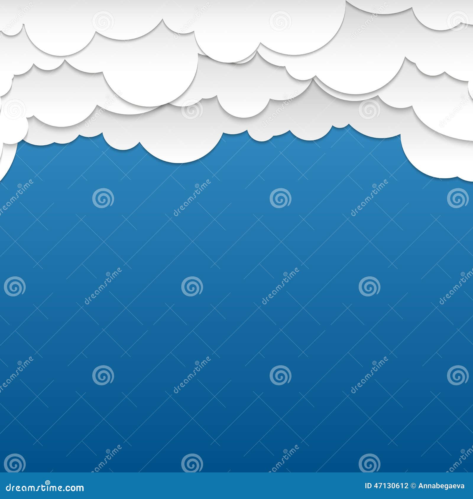 Paper cloud background stock vector. Illustration of light - 47130612