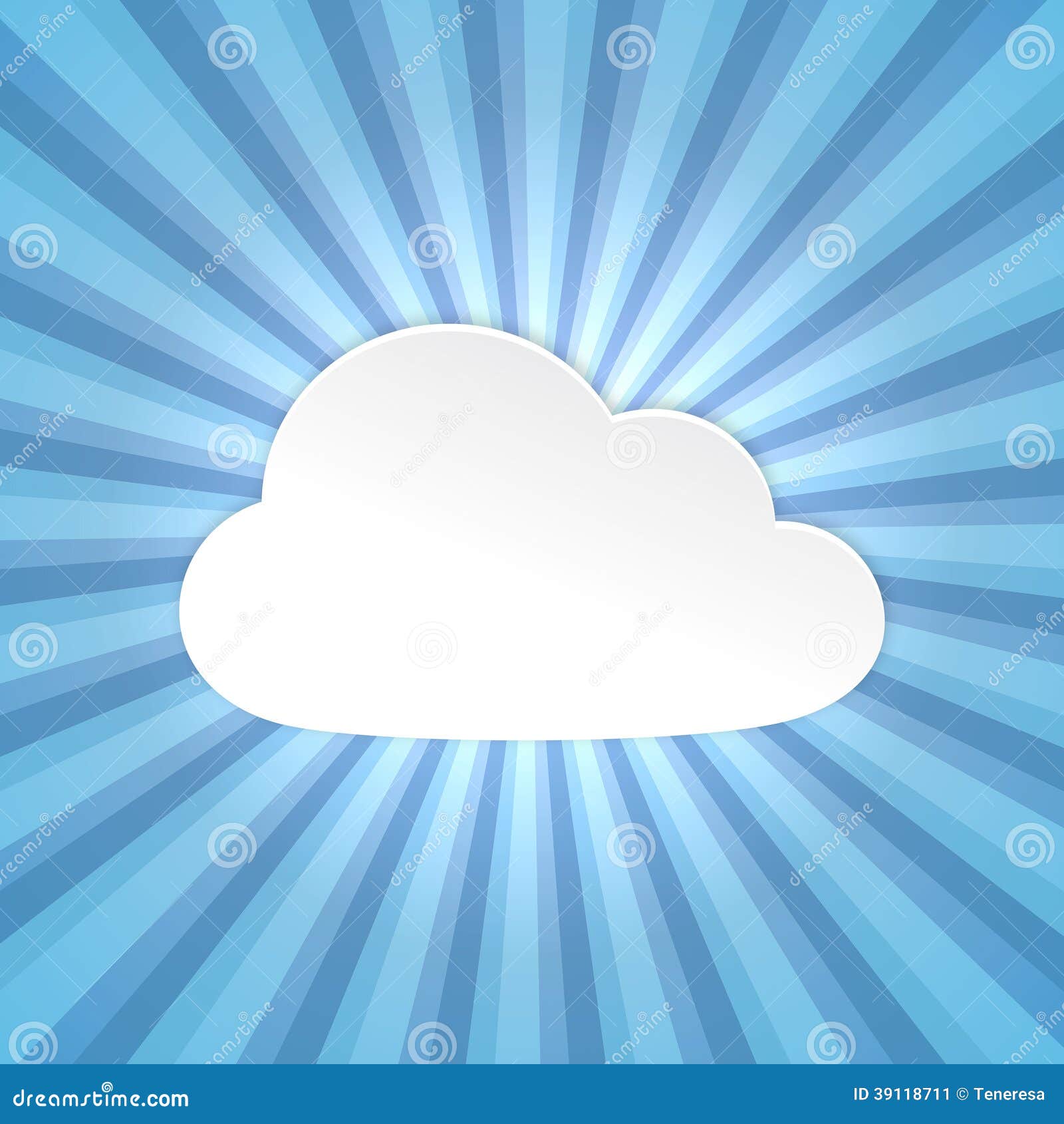 Paper Cloud. Different Clouds On Blue Sky In Origami Design, Cut Paper ...