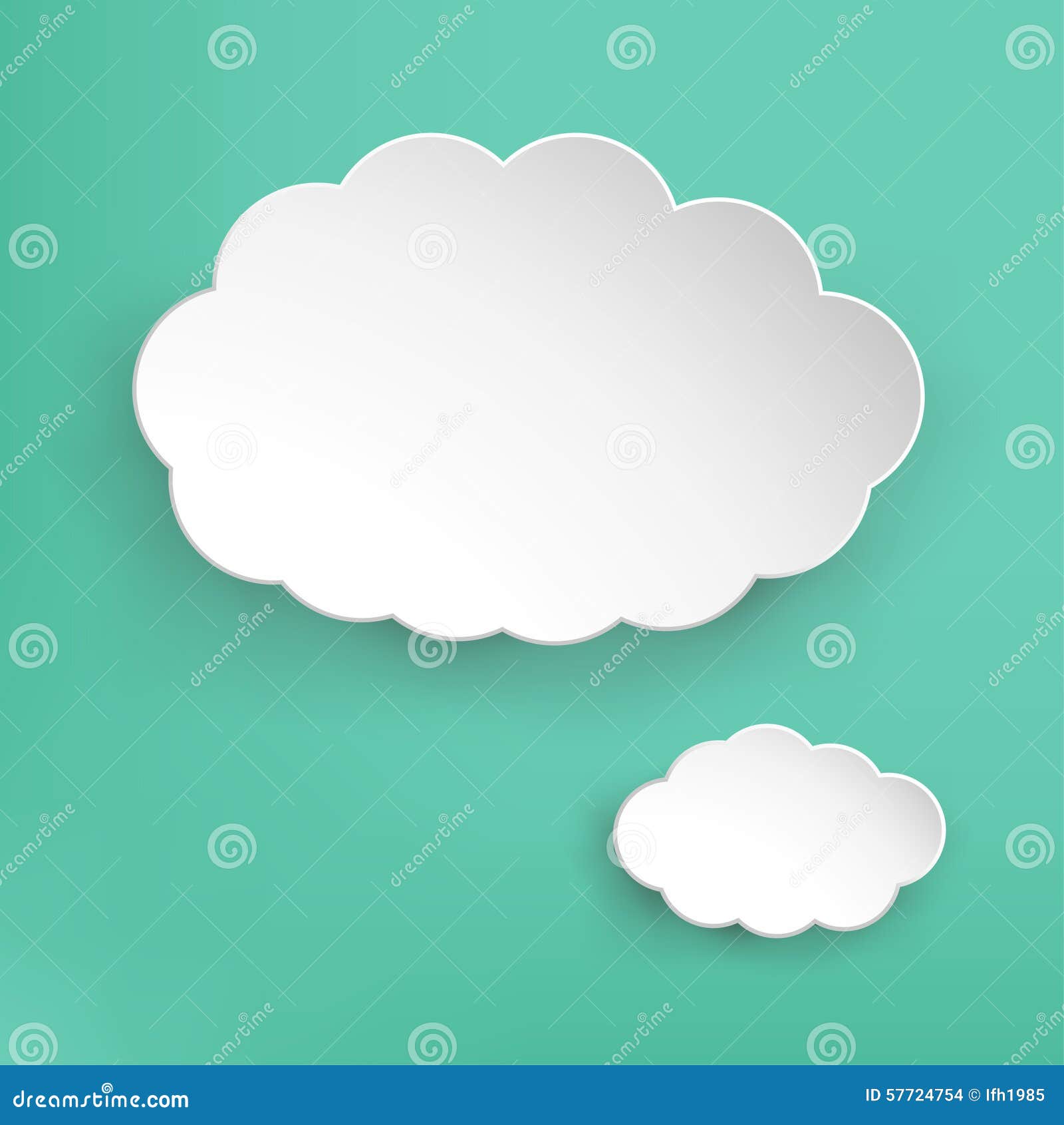 Paper cloud stock vector. Illustration of paper, note - 57724754
