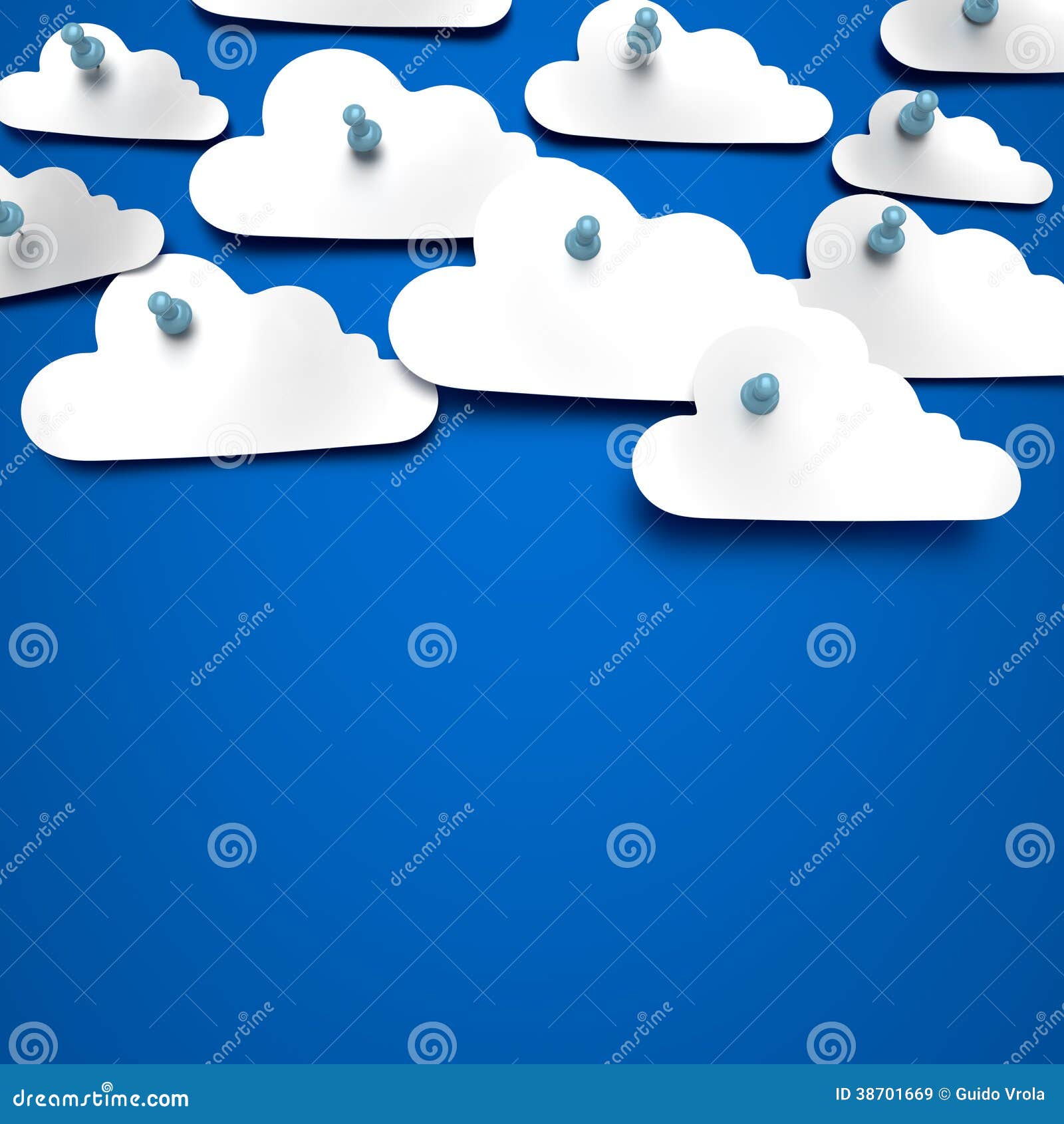 Paper cloud sky stock illustration. Illustration of paper - 38701669