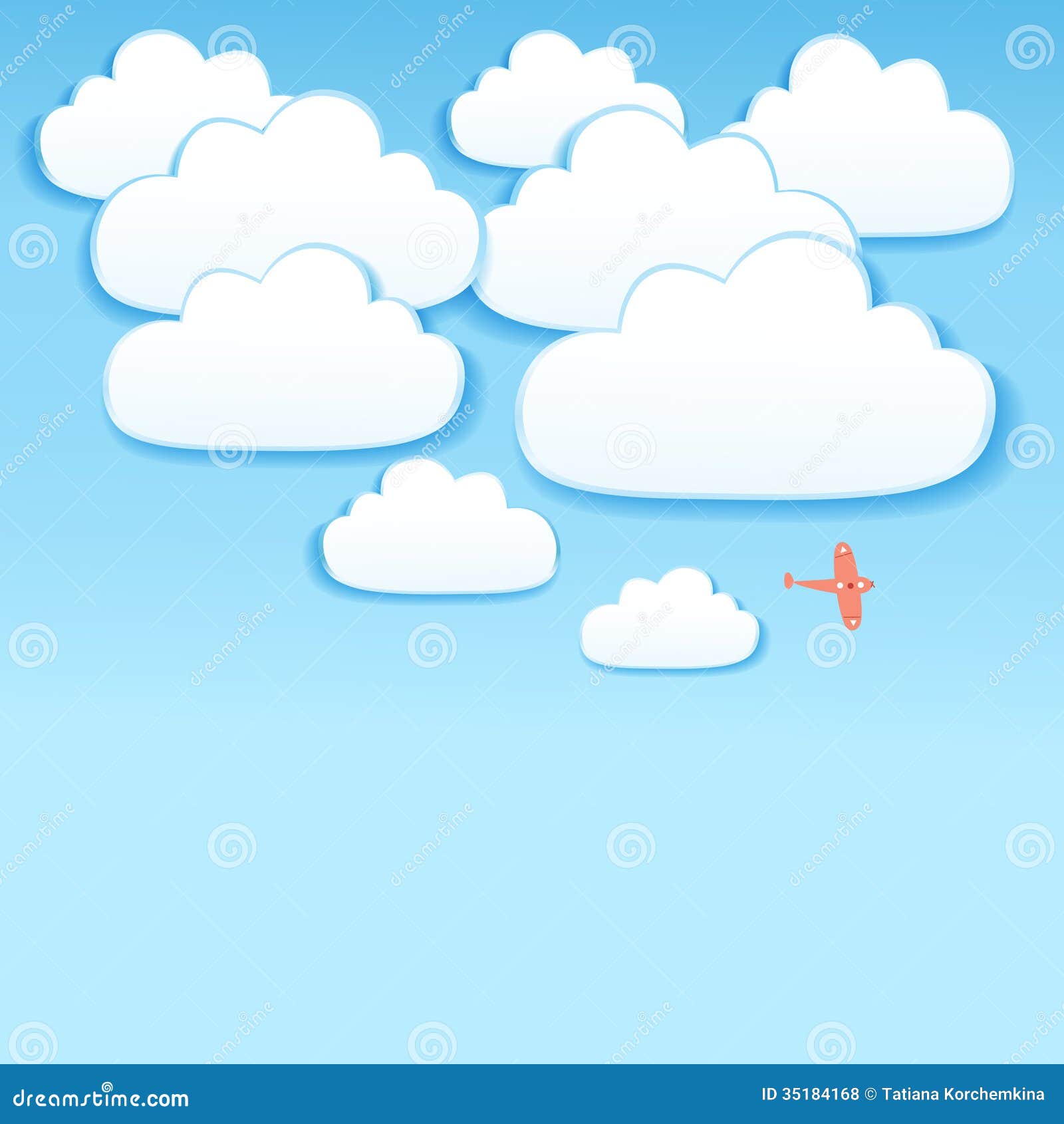 Paper cloud for text stock vector. Illustration of drawing - 35184168