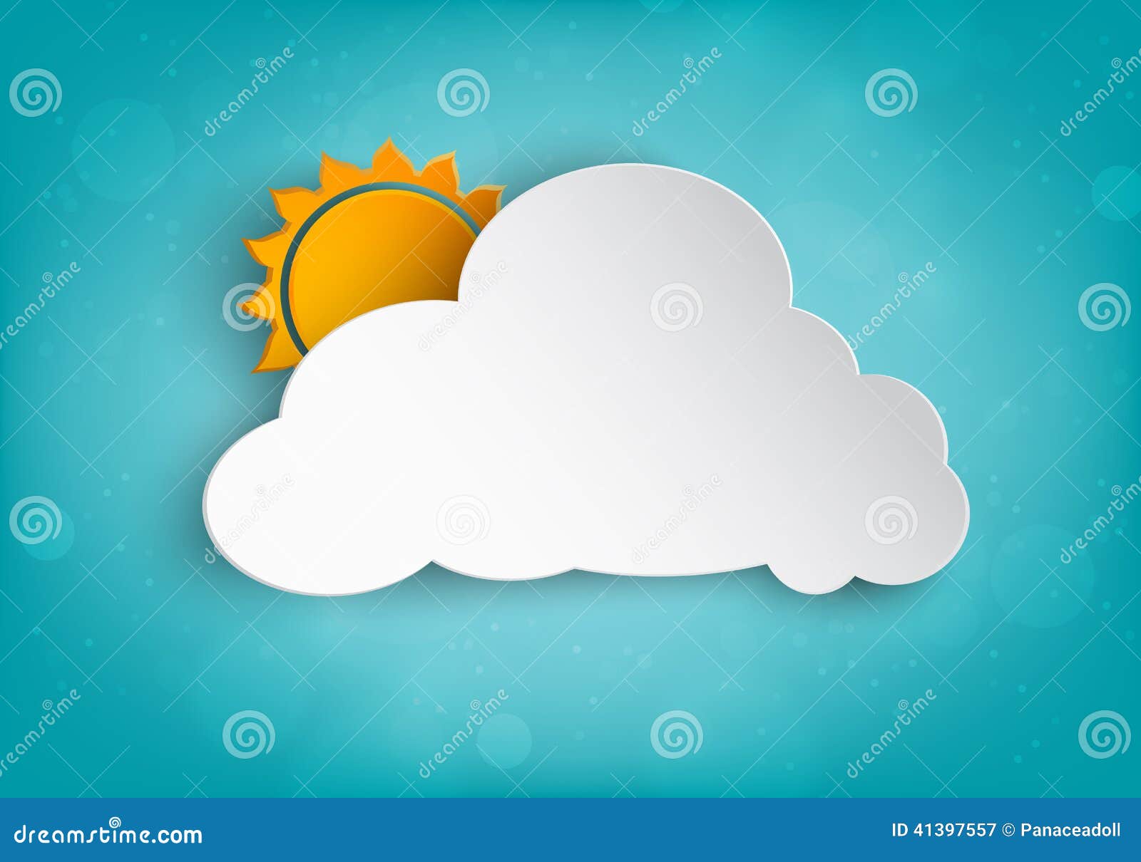 Paper cloud for your text stock vector. Illustration of abstract - 41397557