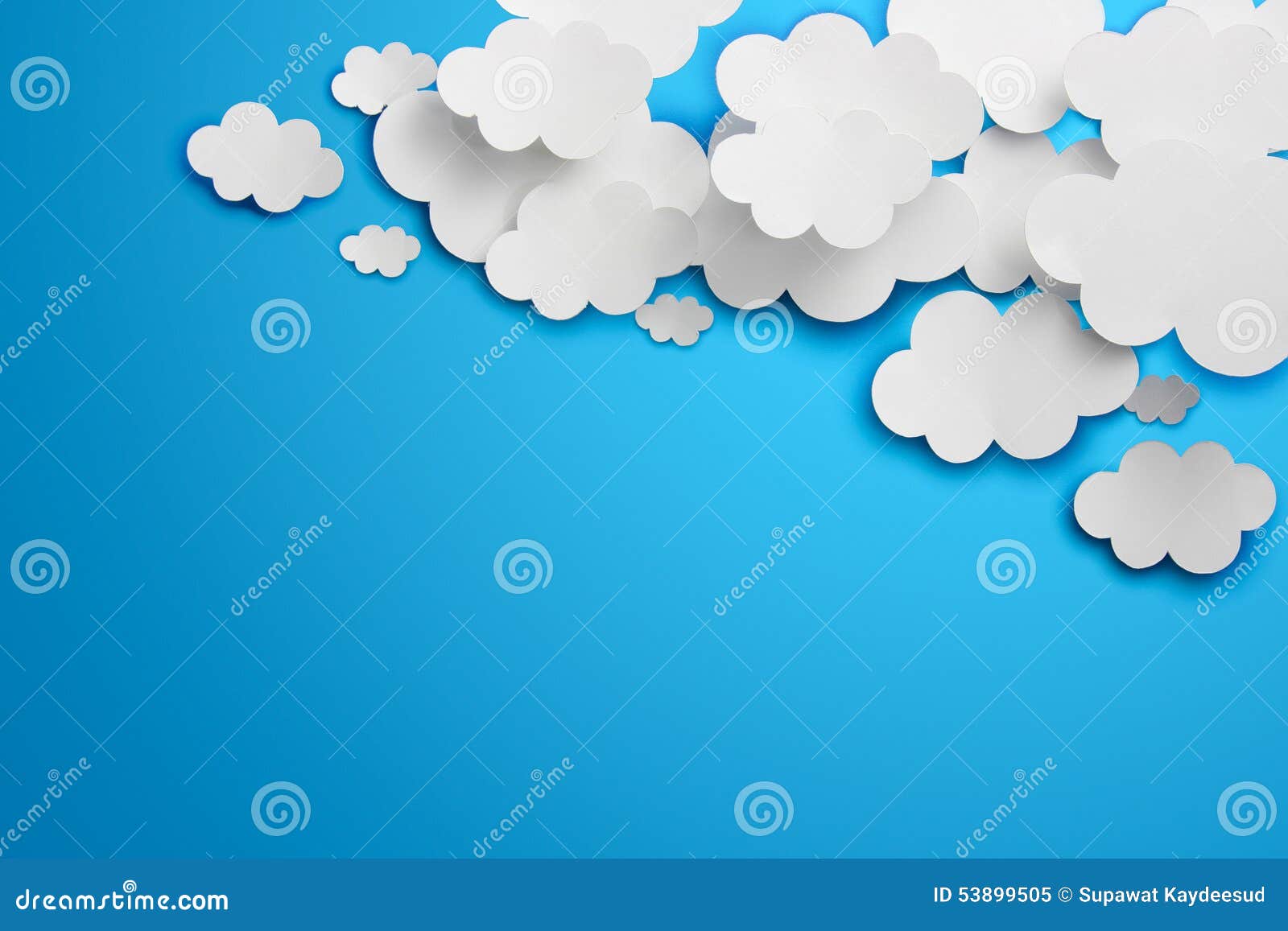 Paper Clouds stock illustration. Illustration of computer - 53899505
