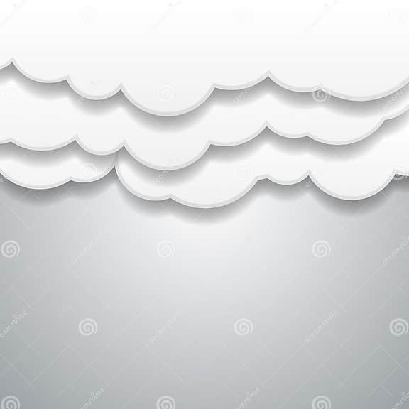 Paper Clouds Background stock vector. Illustration of cloud - 32089611