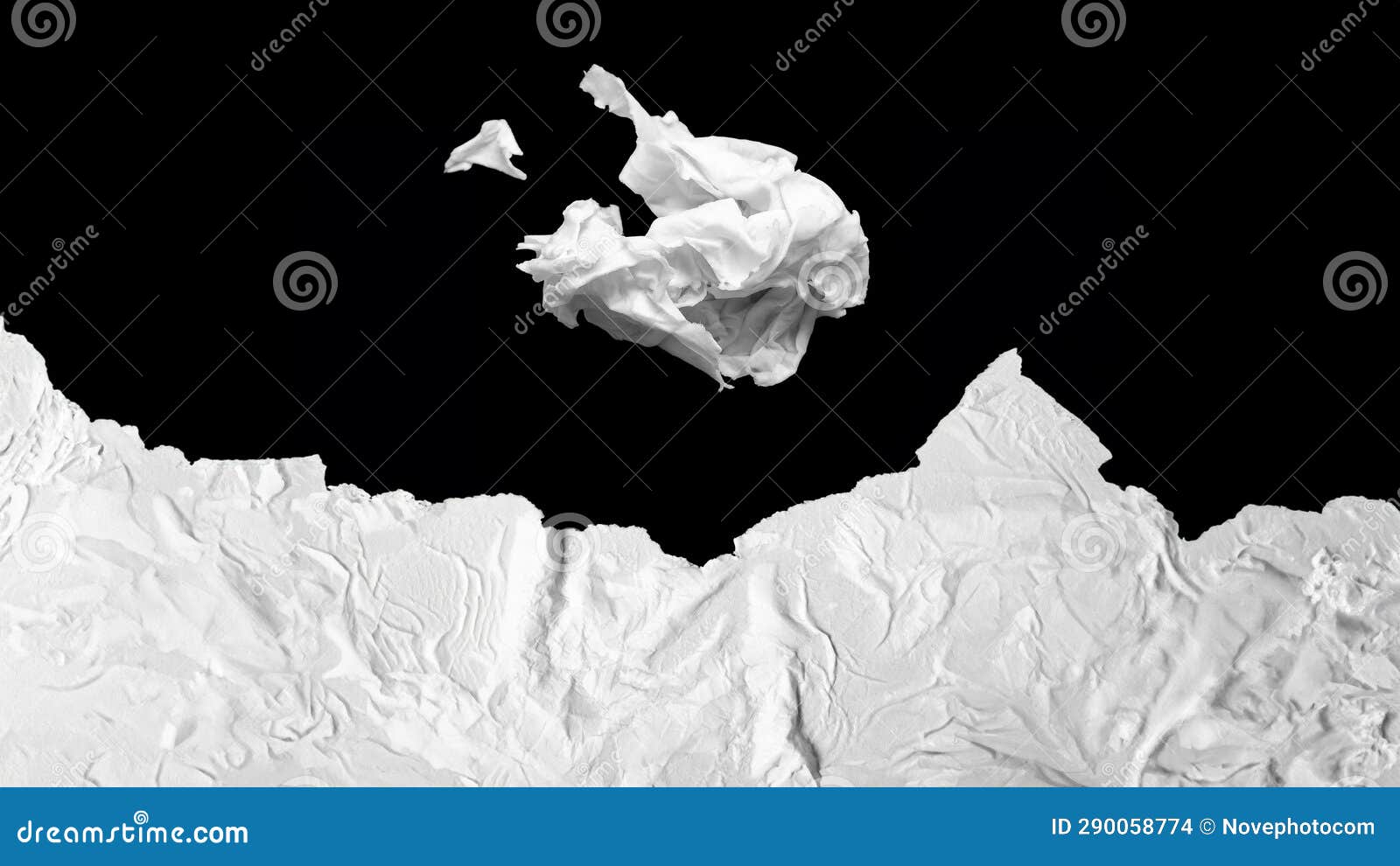 Paper Clouds. Paper Concept. Wet Paper. Cloudy Landscape Stock ...