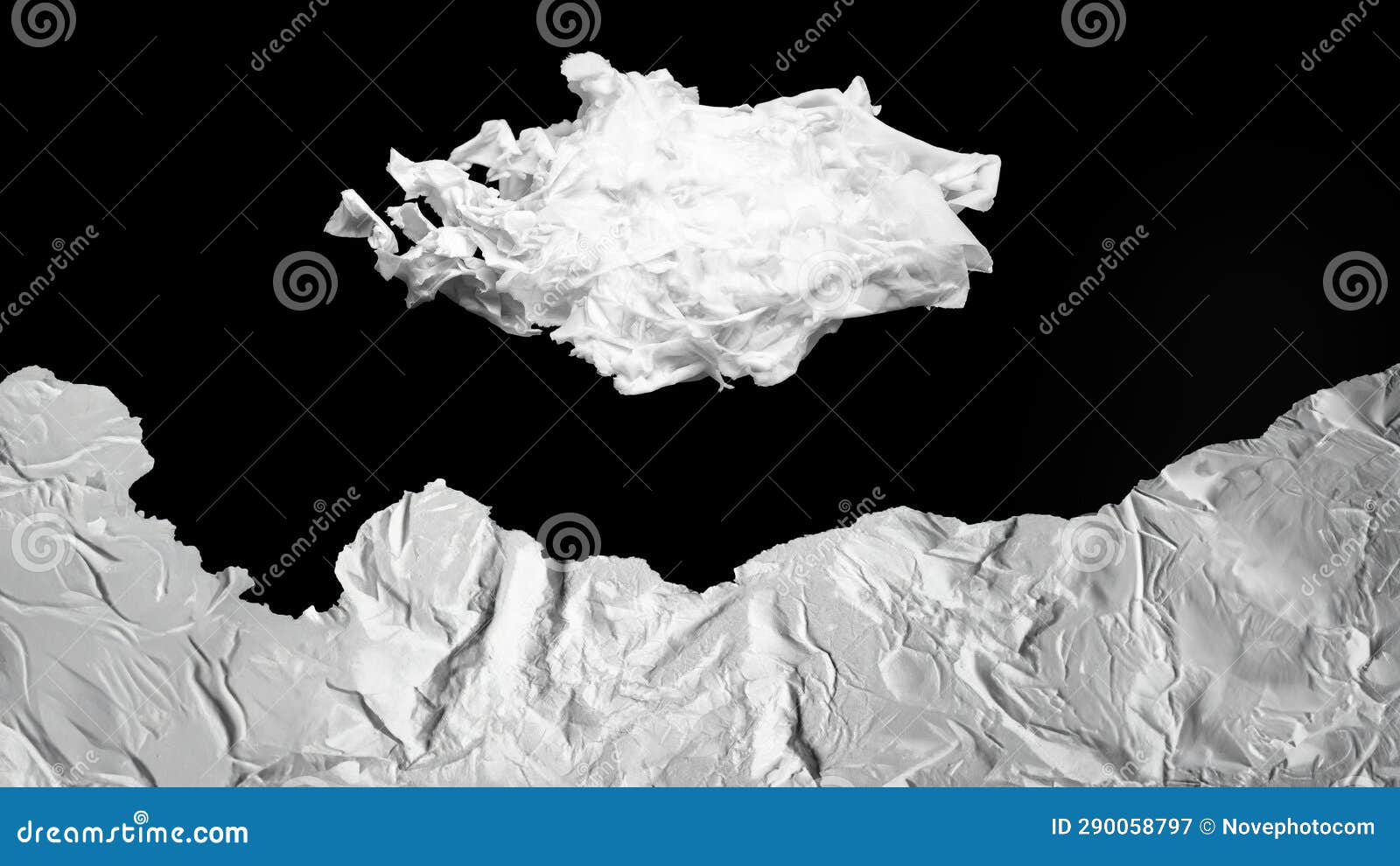 Paper Clouds. Wet Paper. Paper Concept. Cloudy Scenery Stock ...