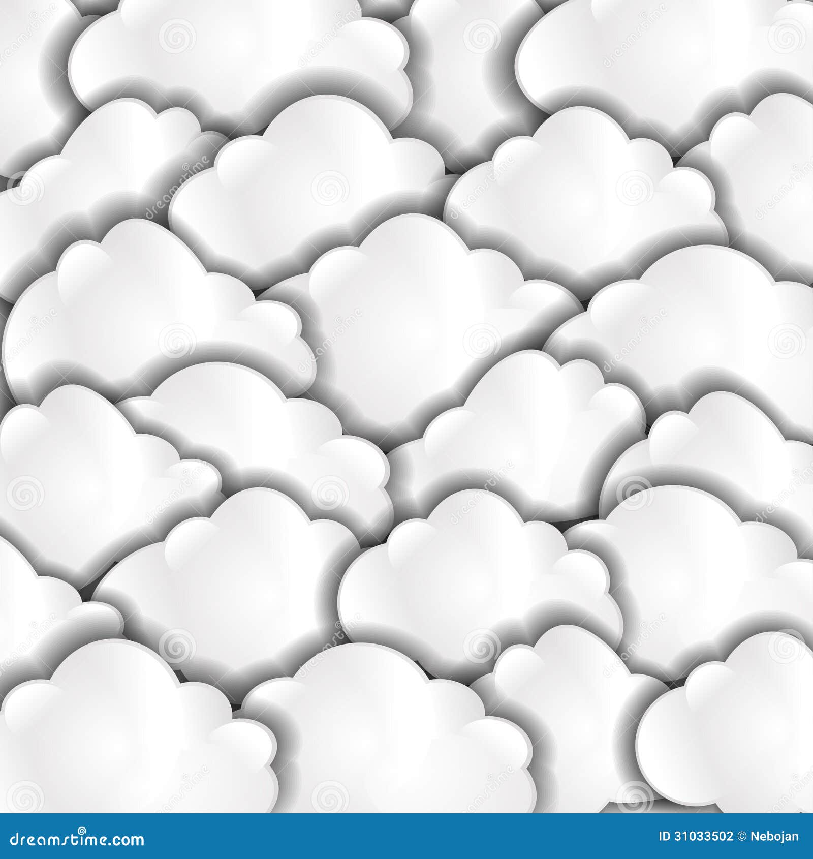 Paper clouds stock illustration. Illustration of cloud - 31033502