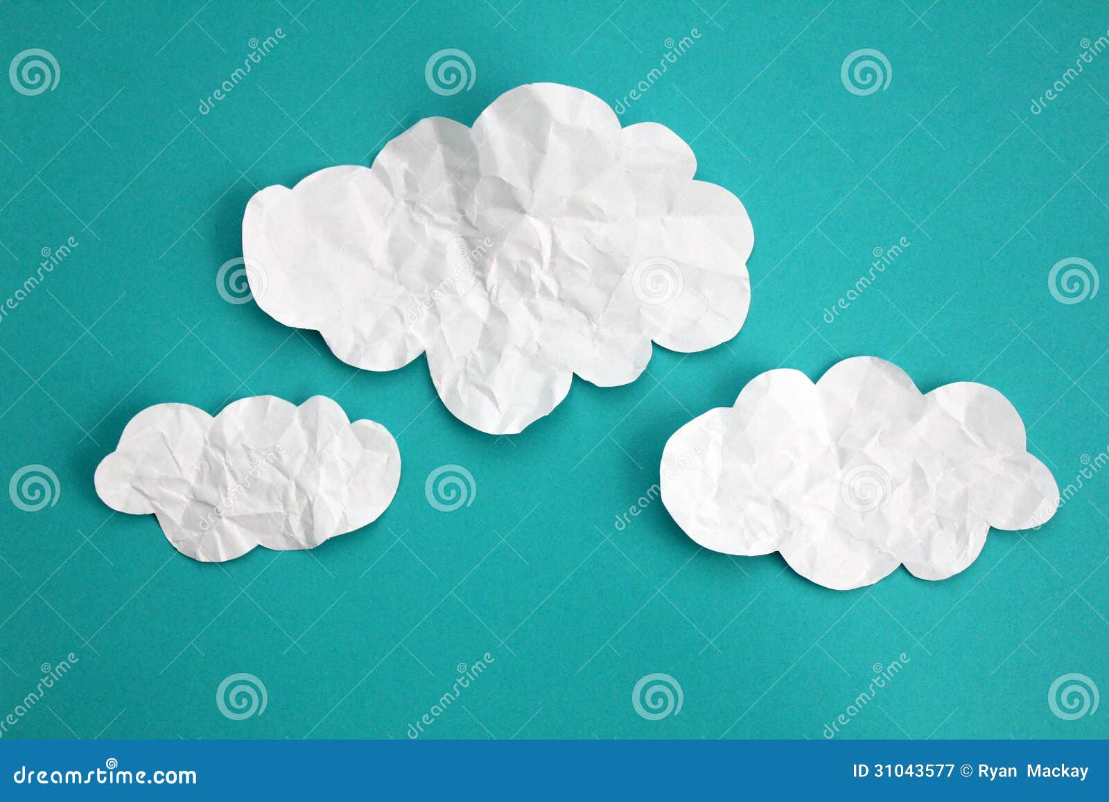 Paper clouds stock image. Image of summer, background - 31043577