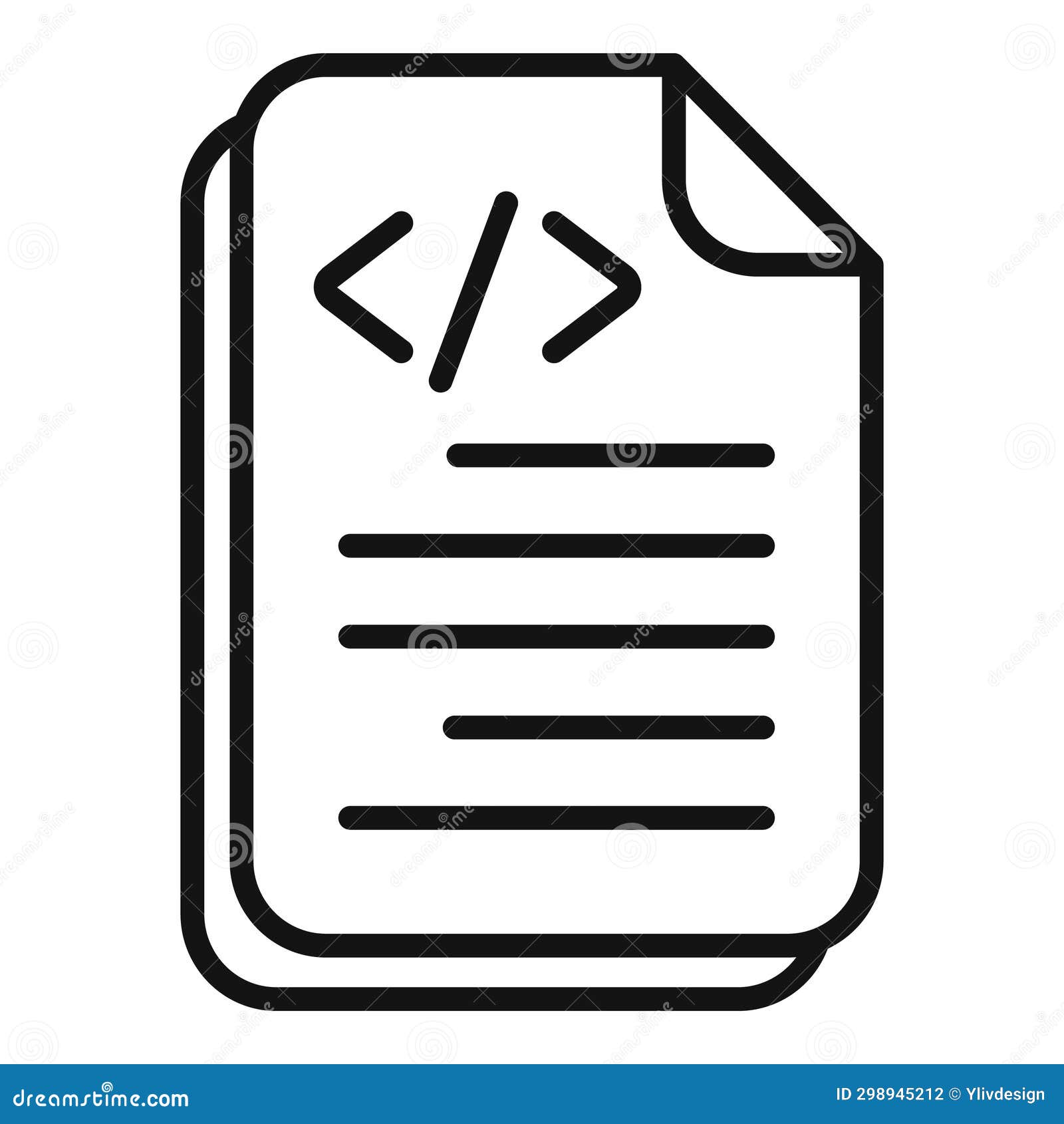 Paper Code Paper Icon Outline Vector. Screen Code Computer Stock Vector ...