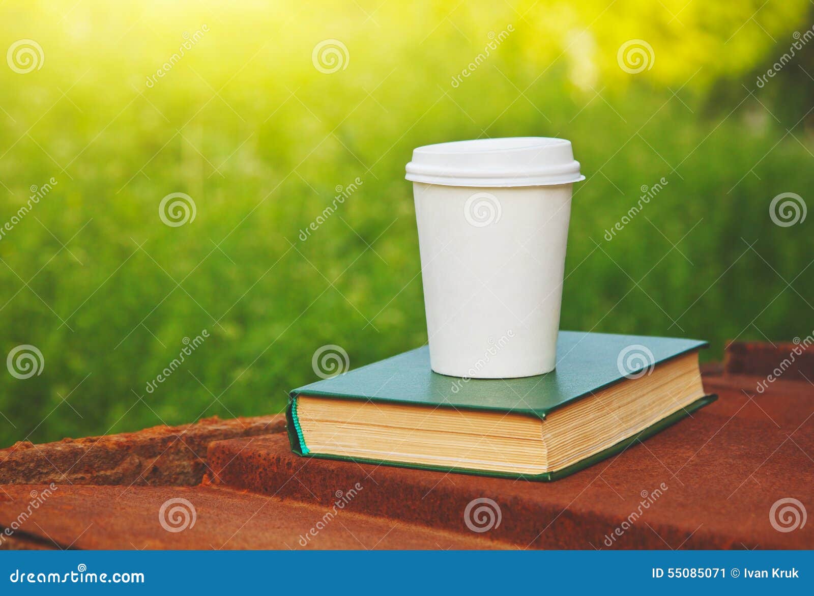 Paper coffee cup and book stock image. Image of breakfast - 55085071