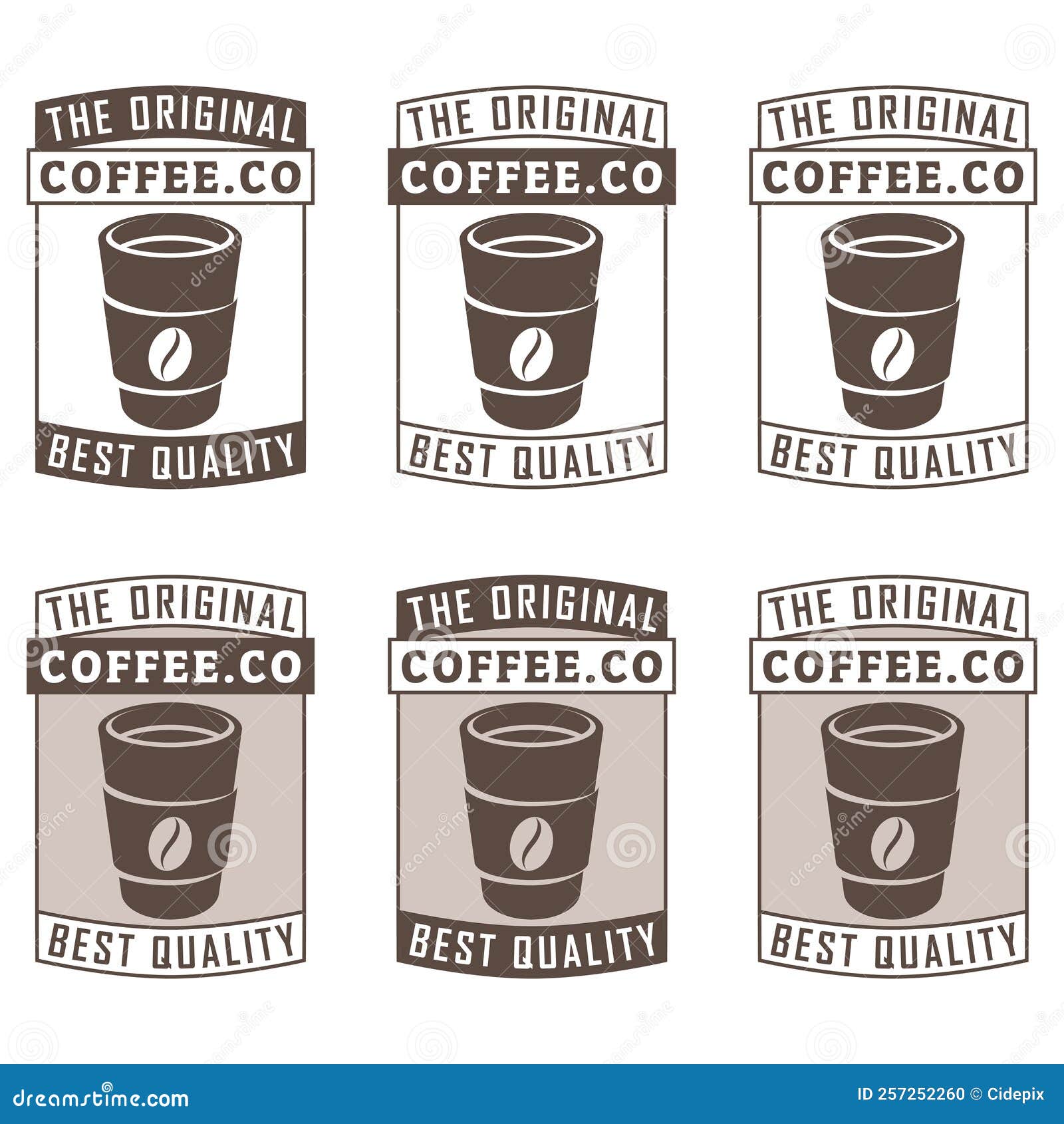 Paper Coffee Cup Icon with Text Stock Vector - Illustration of beverage ...