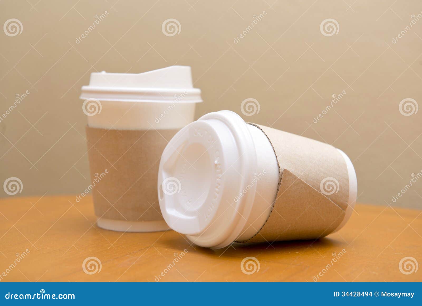 Paper Coffee Cup on the Table Stock Photo - Image of table, drink: 34428494