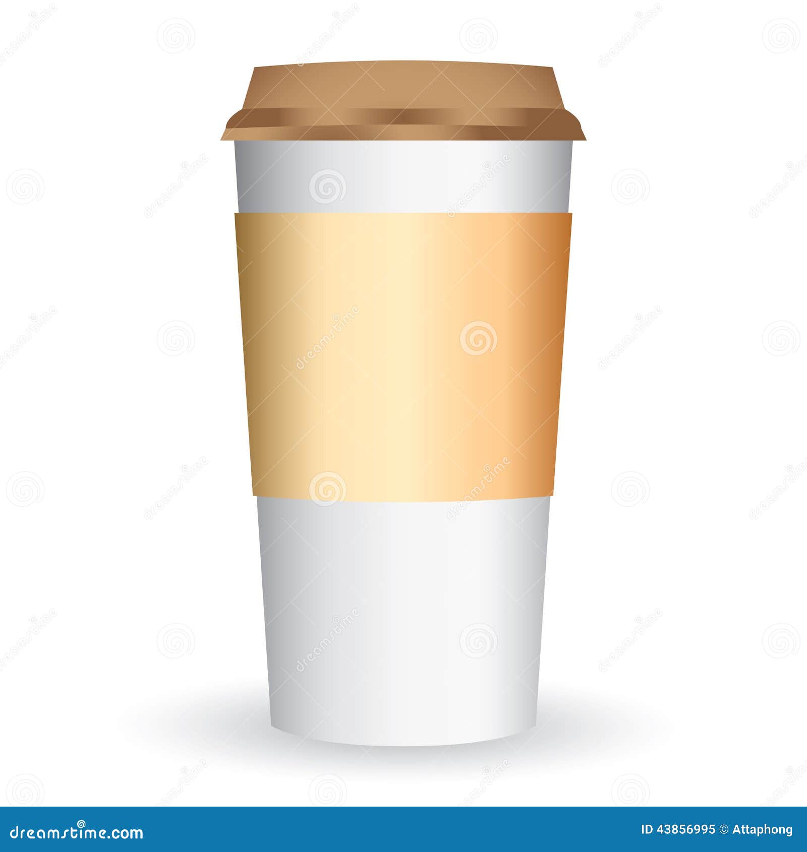 Paper Coffee Long Cup Vector Stock Illustration - Illustration of ...