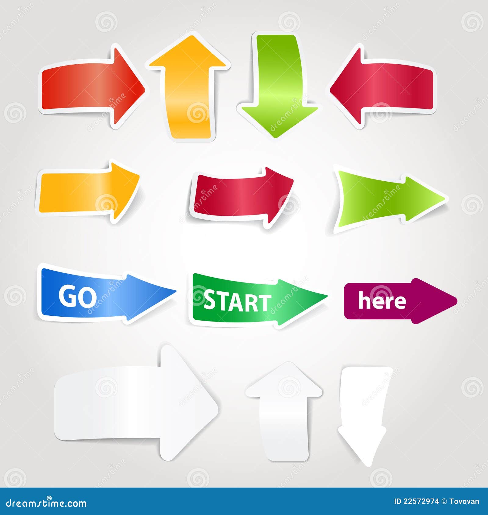 Paper color arrows stock vector. Illustration of shape - 22572974