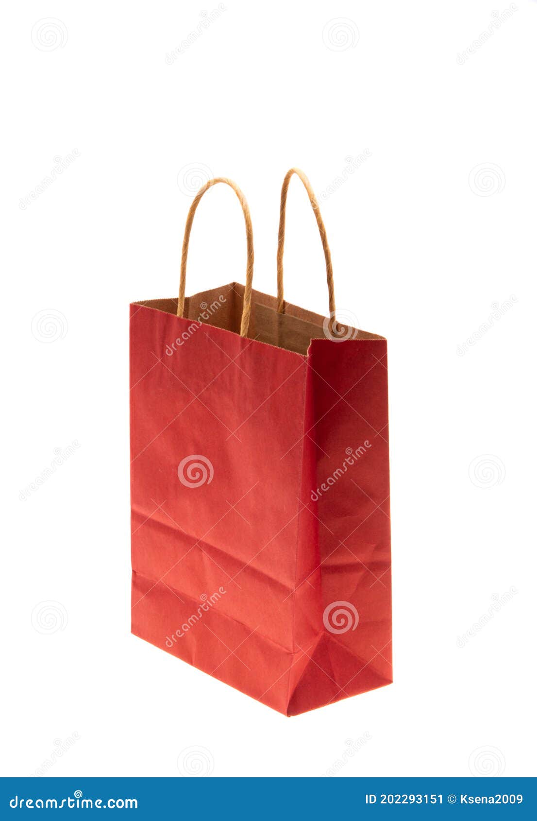 Paper color bag isolated stock image. Image of gift - 202293151