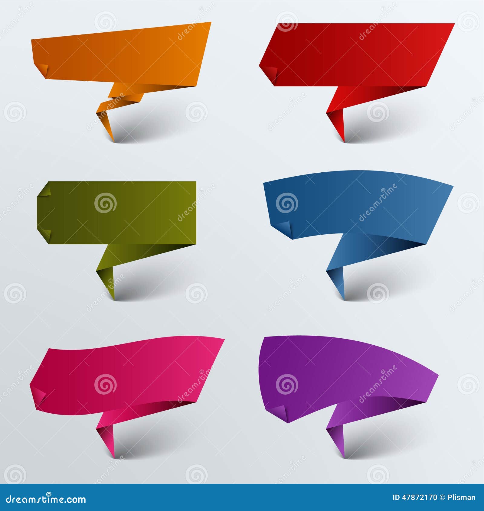 Paper Colored Empty Pointer Template Stock Vector - Illustration of ...