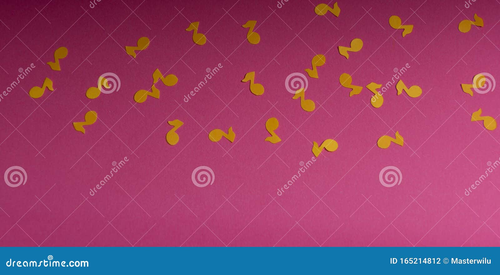 Paper Colorful Music Notes Background. View Above Stock Photo - Image ...