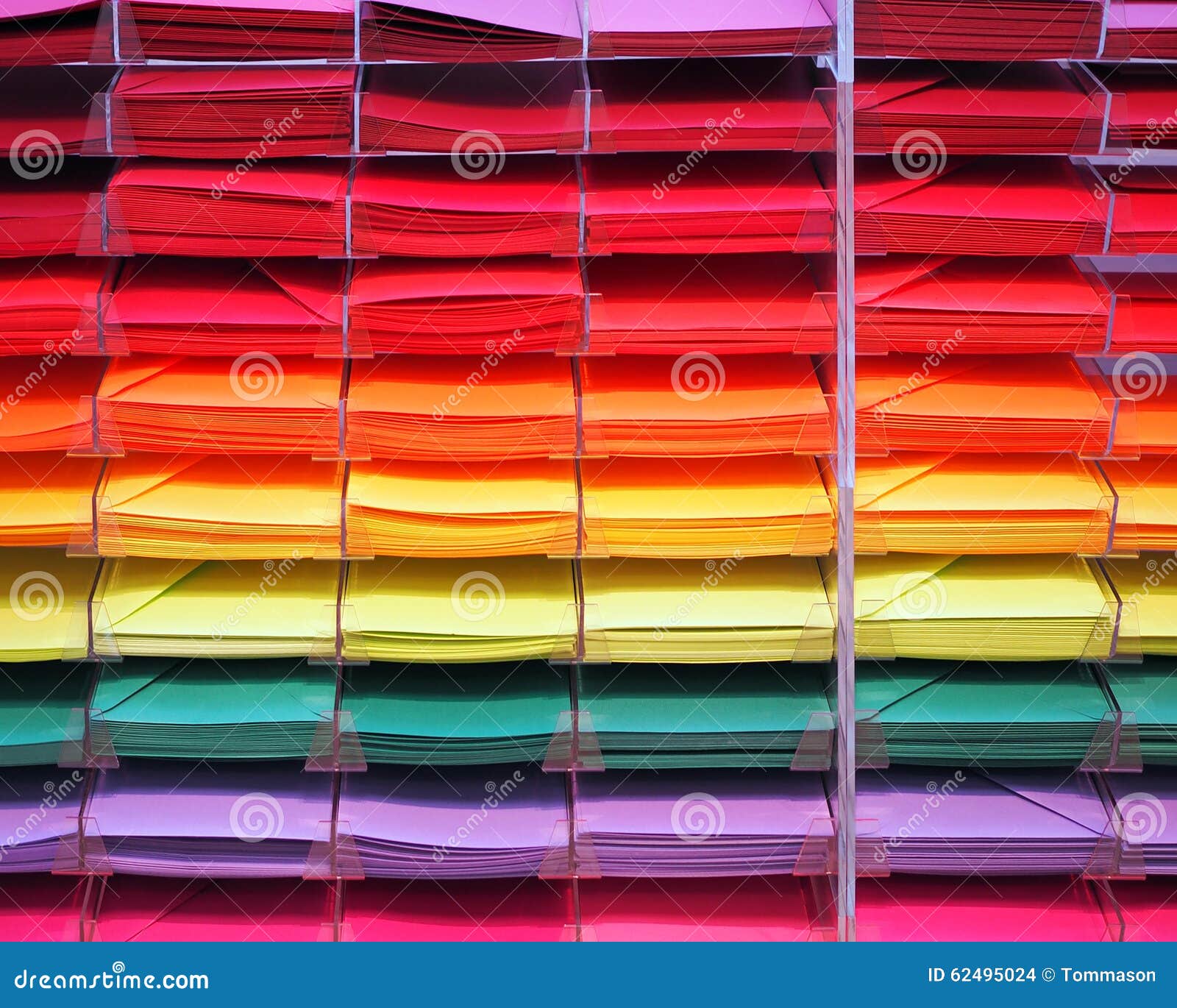 Paper stock photo. Image of matching, shop, rainbow, stationary - 62495024