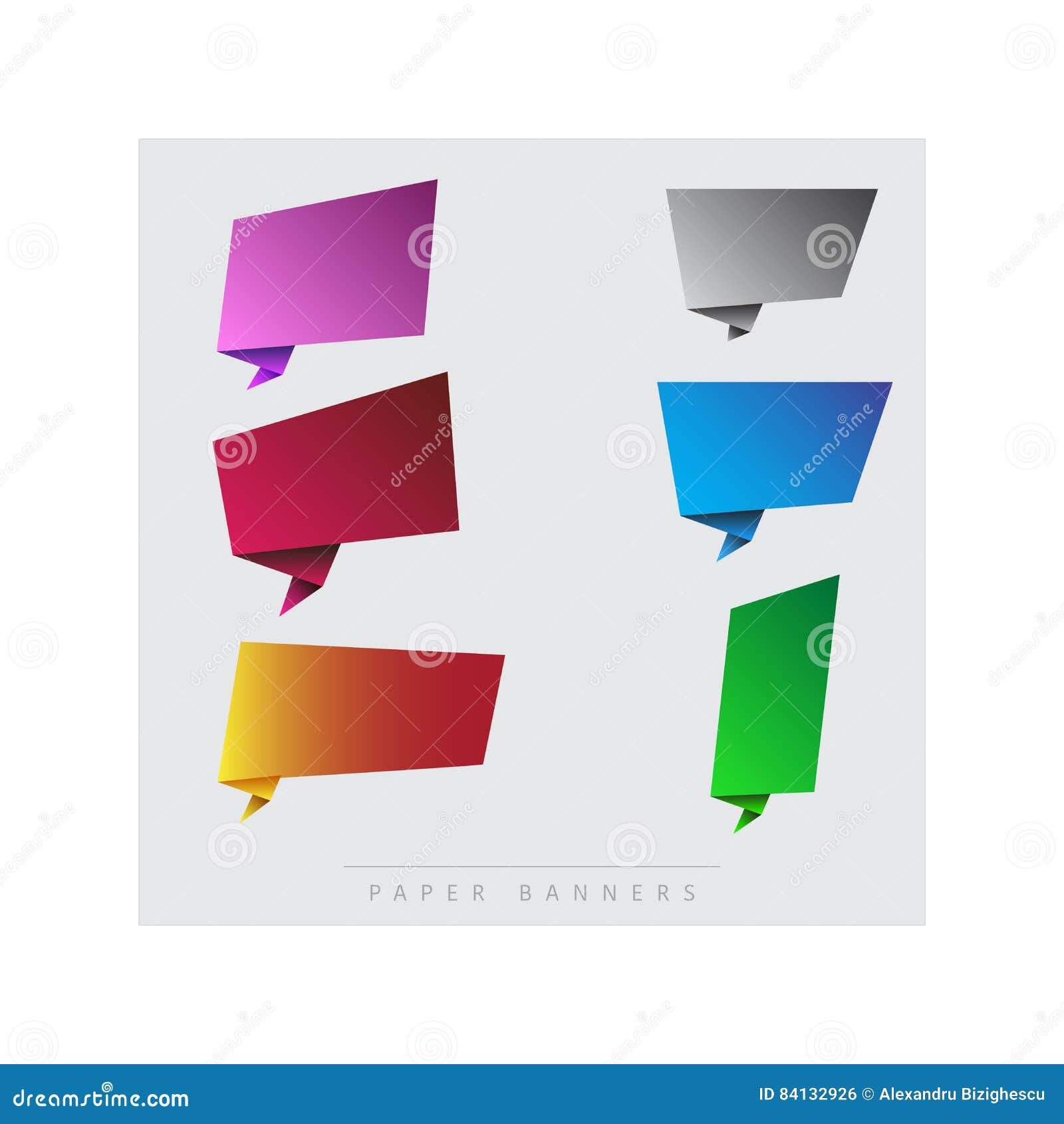 Paper, colourful banners stock vector. Illustration of colourful - 84132926