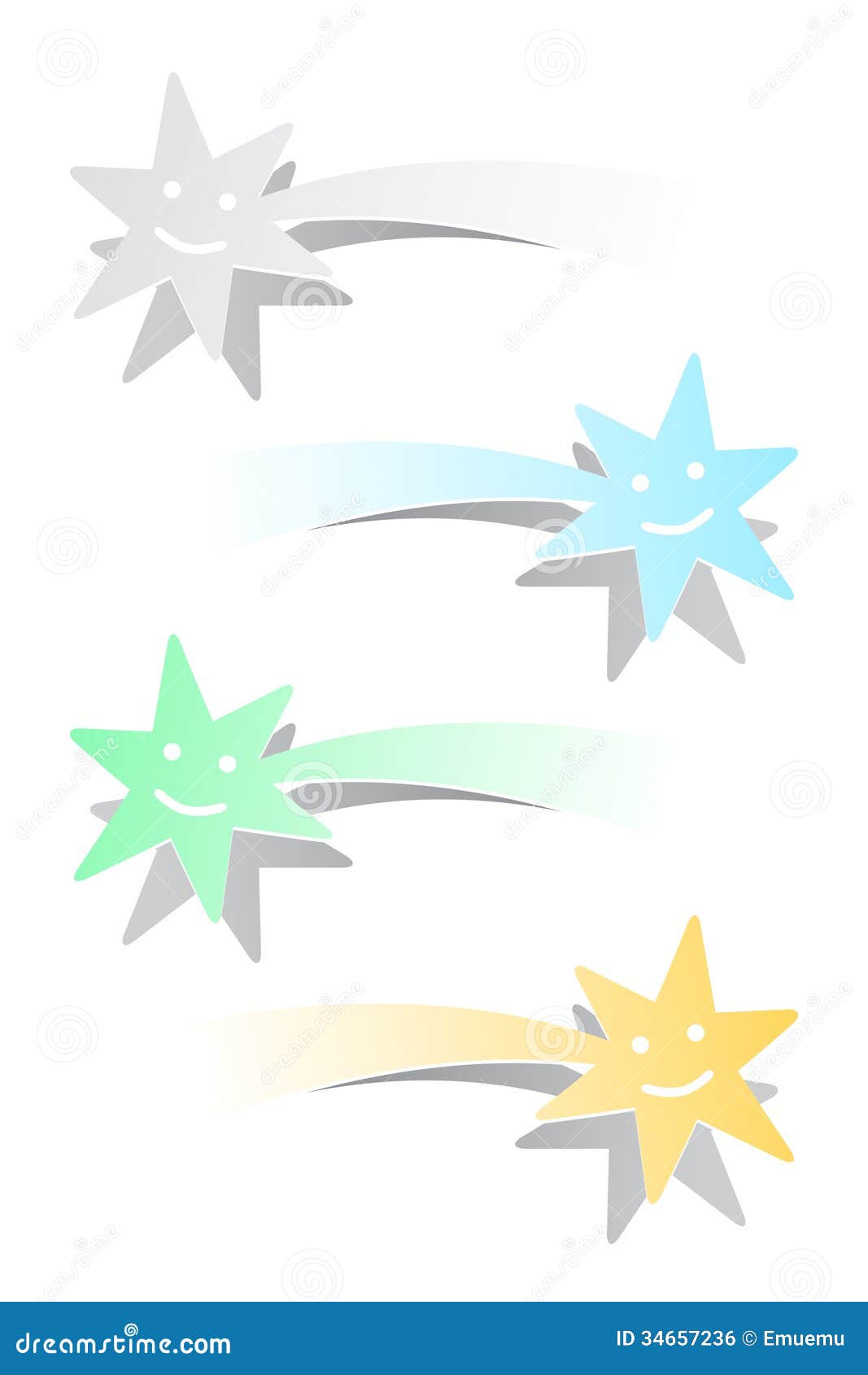 Paper comets stock vector. Illustration of astronomy - 34657236