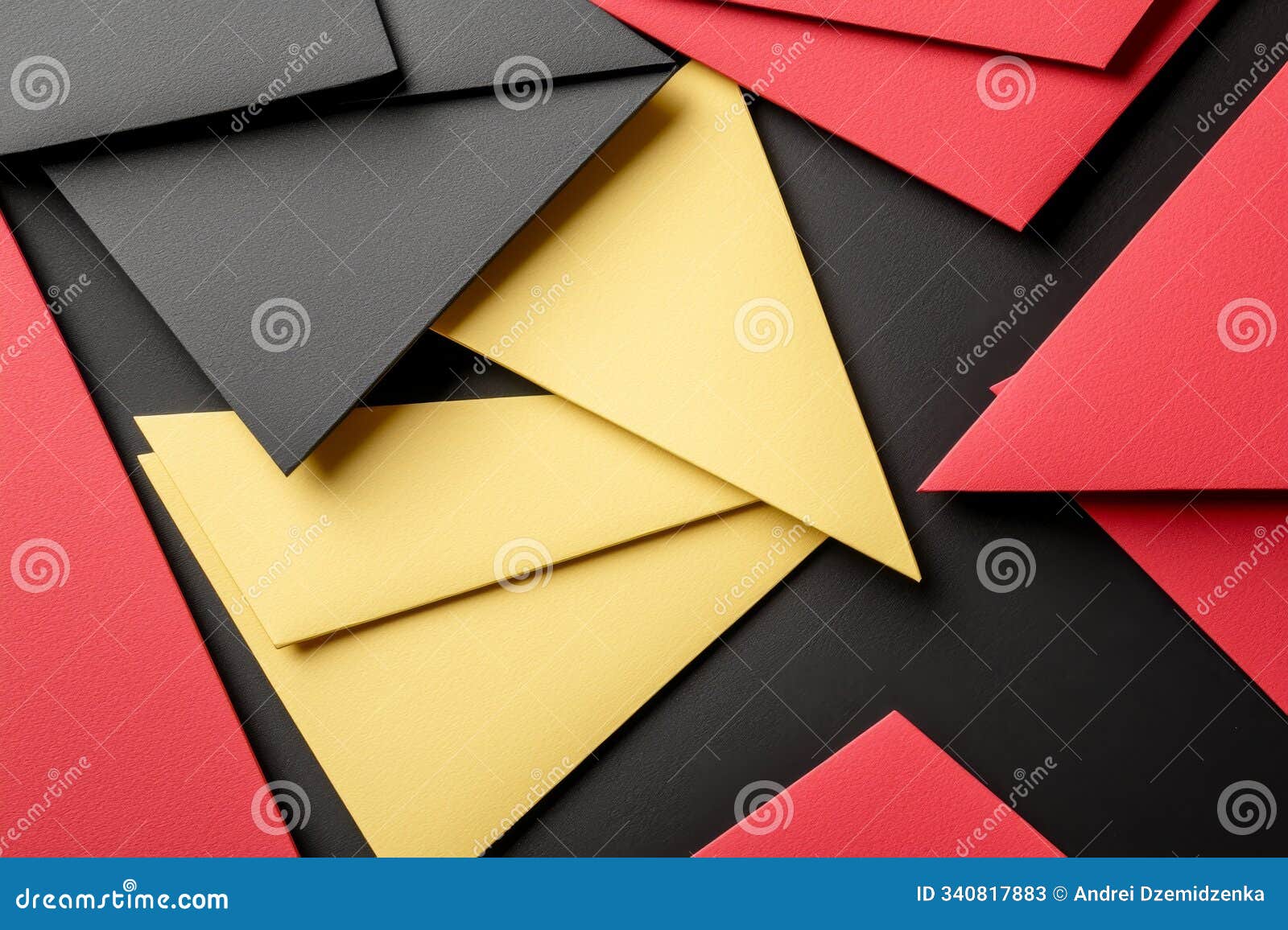 Paper Composition with Geometric Shapes Made in Various Colors, White ...