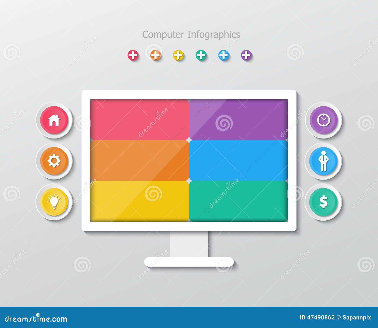 Paper Computer Infographics Stock Vector - Illustration of icon, info ...