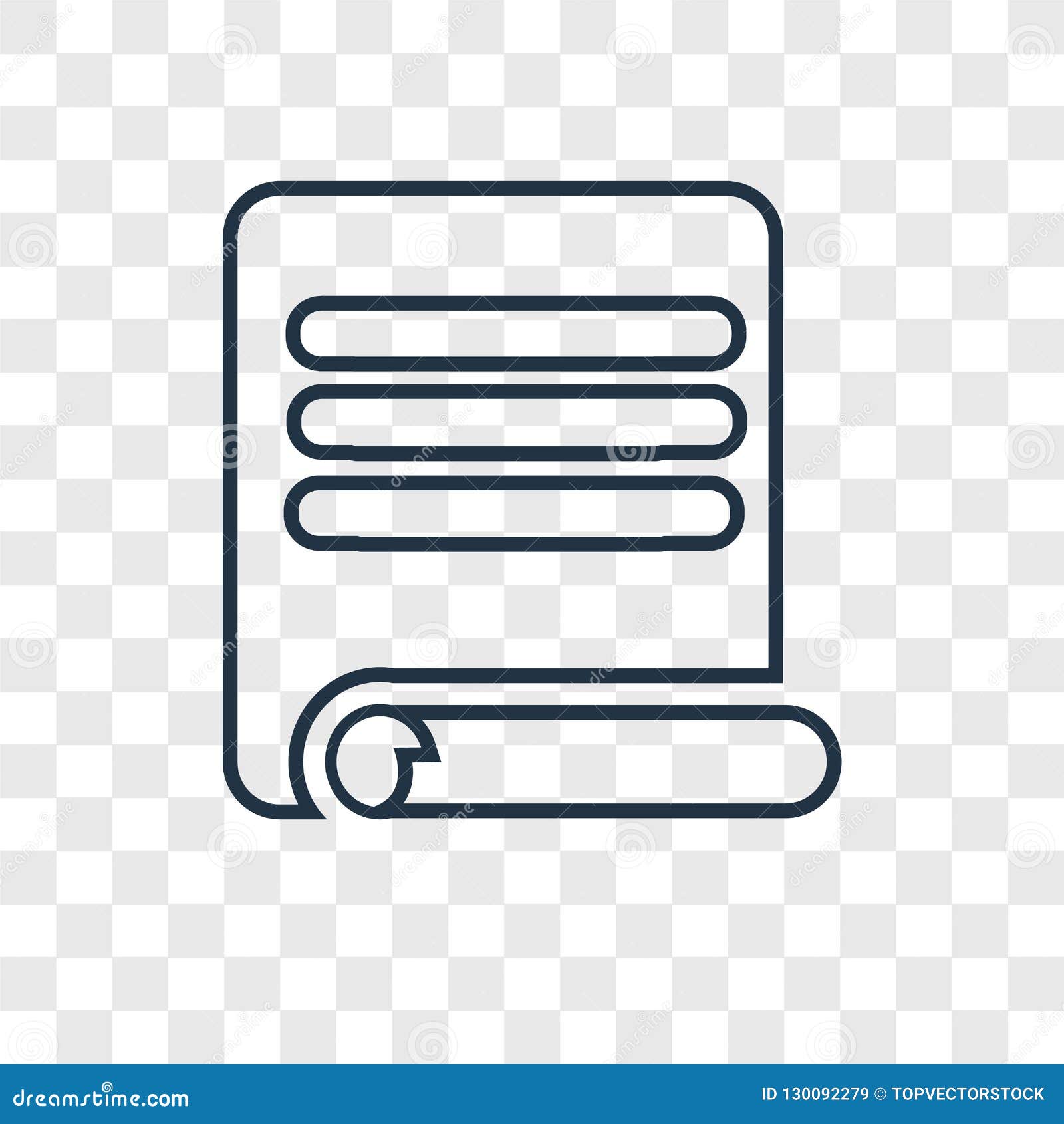 Paper Concept Vector Linear Icon Isolated on Transparent Background ...