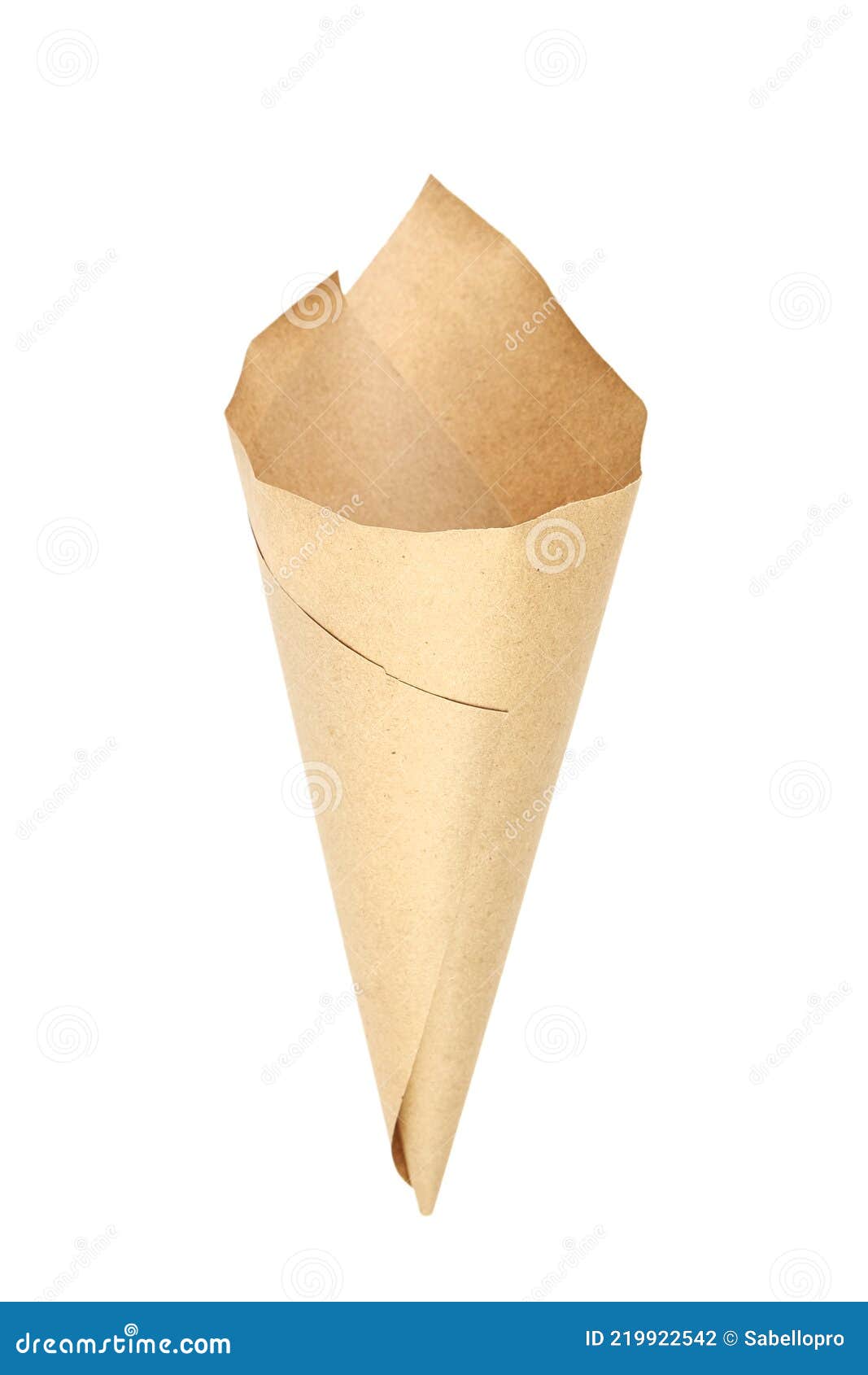 Paper Cone Isolated on White Background Stock Photo - Image of white ...
