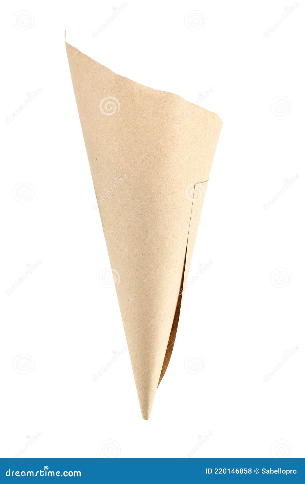 Paper Cone Isolated on White Background Stock Photo - Image of closeup ...