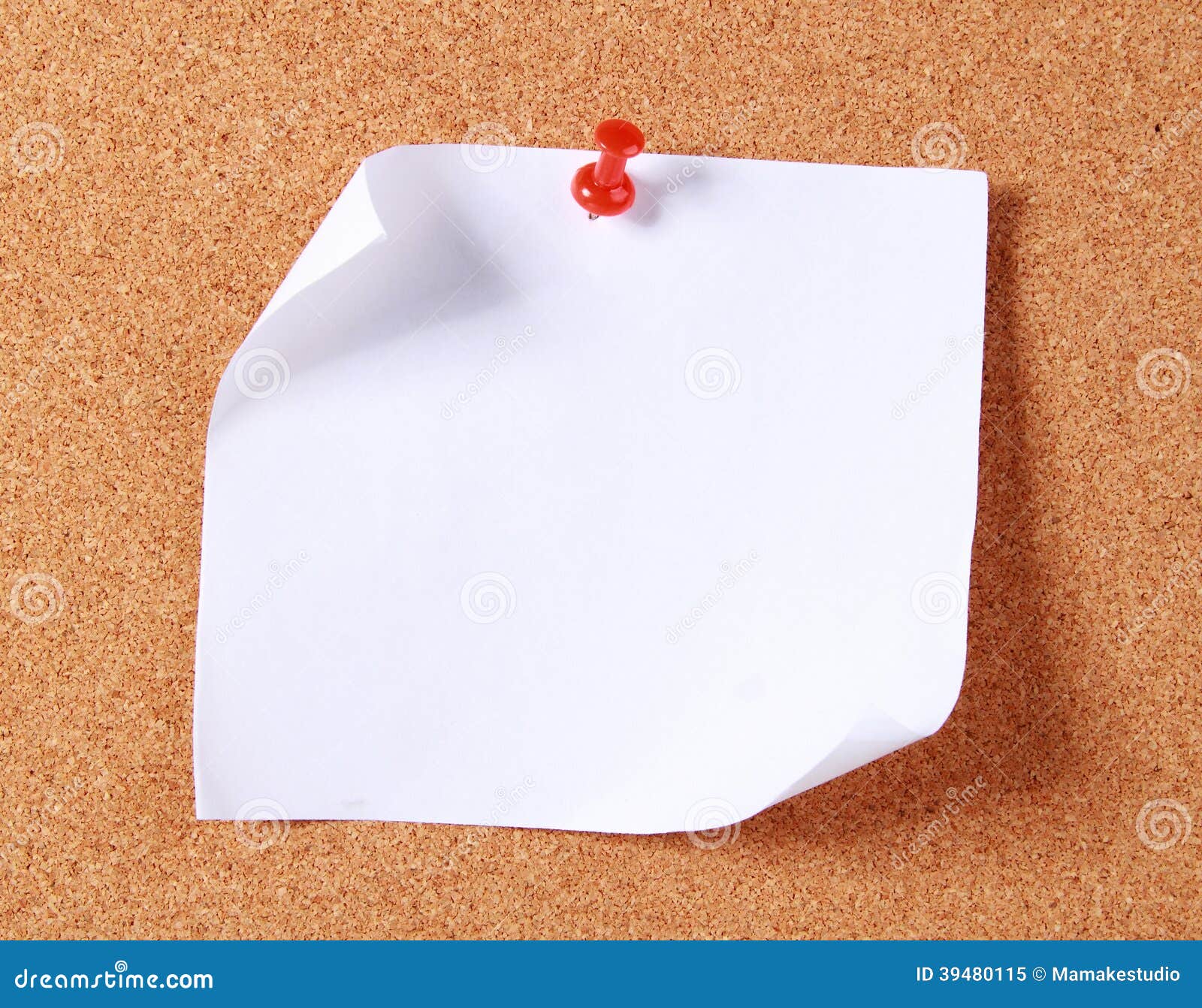 A paper in cork board stock image. Image of notice, clipboard - 39480115