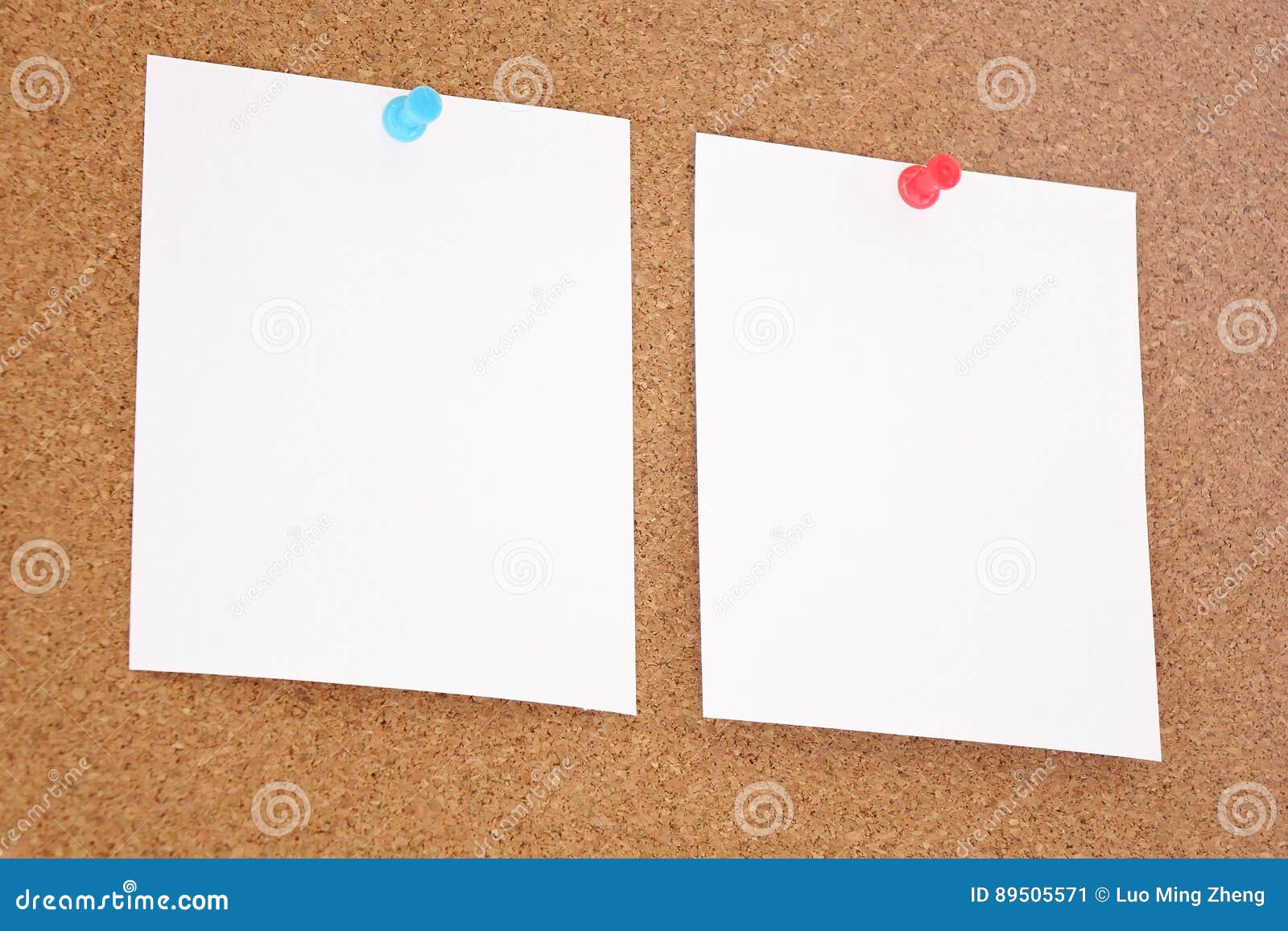 Paper and corkboard stock image. Image of cork, corkboard - 89505571