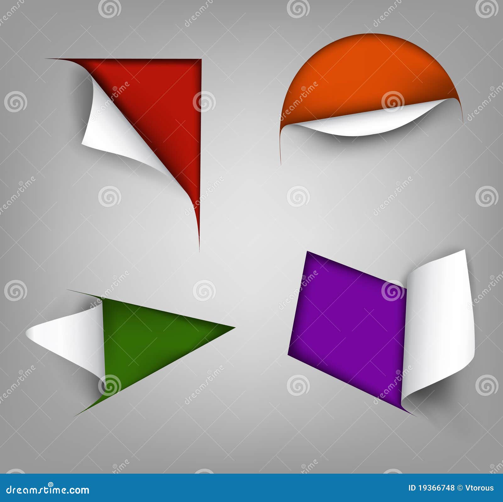 Paper corner stock illustration. Illustration of element - 19366748