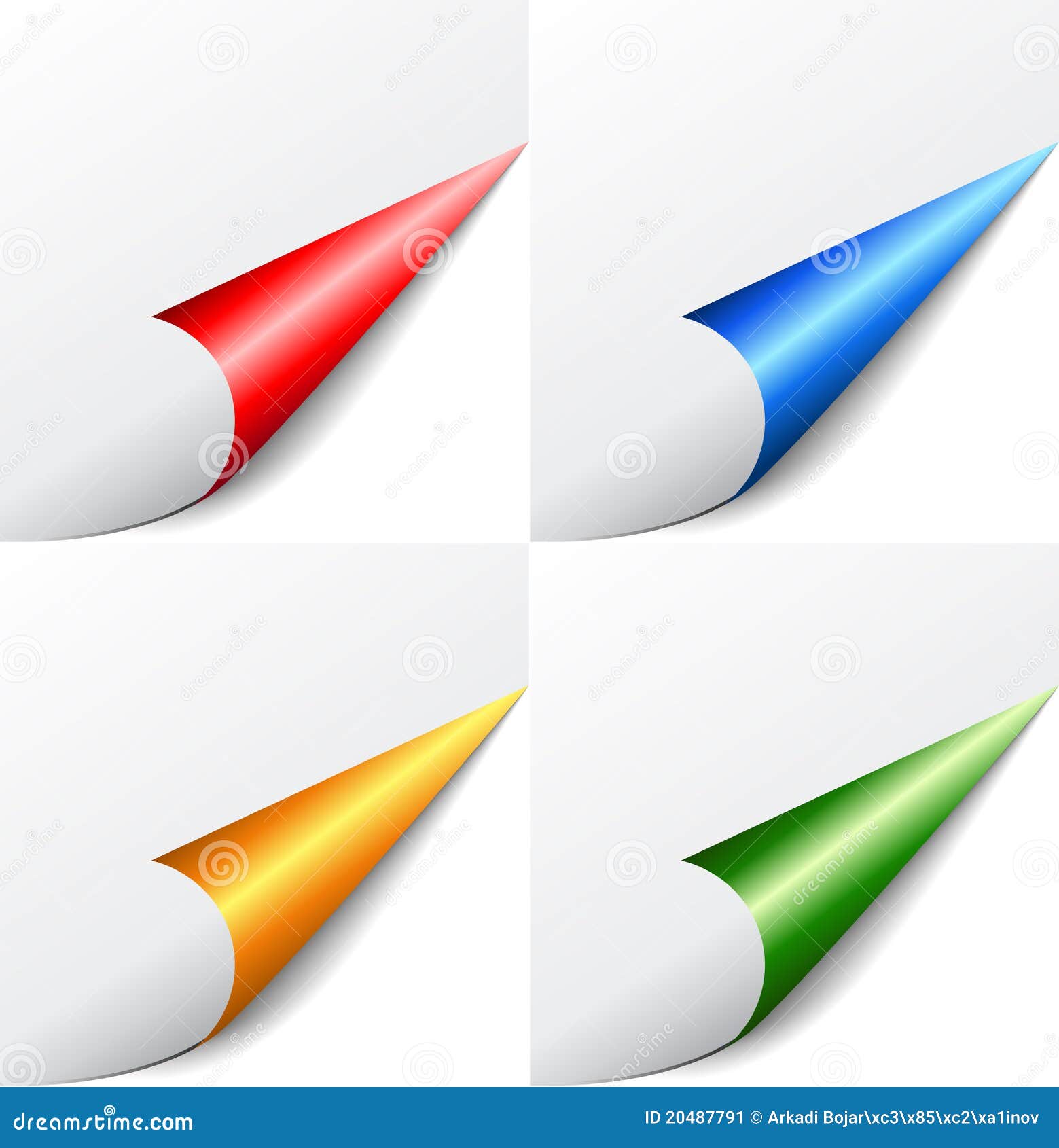 Paper corner stock vector. Illustration of bent, curled - 20487791