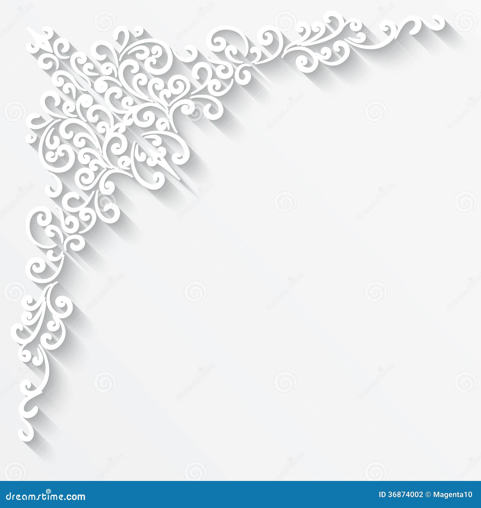 Paper Corner Slightly Lifted On Template Back Vector Illustration ...