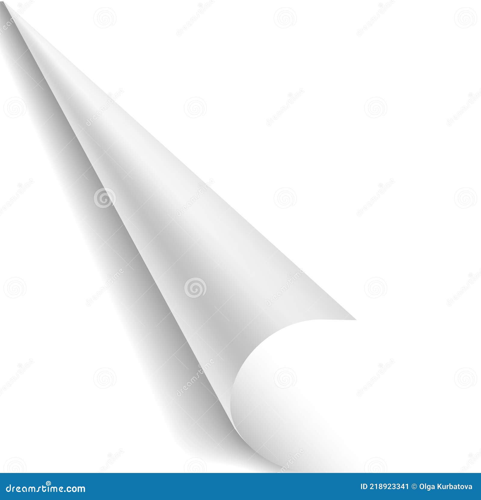 Paper Corner. Curled Blank Page or Sticker with Folded Turning Flipped ...