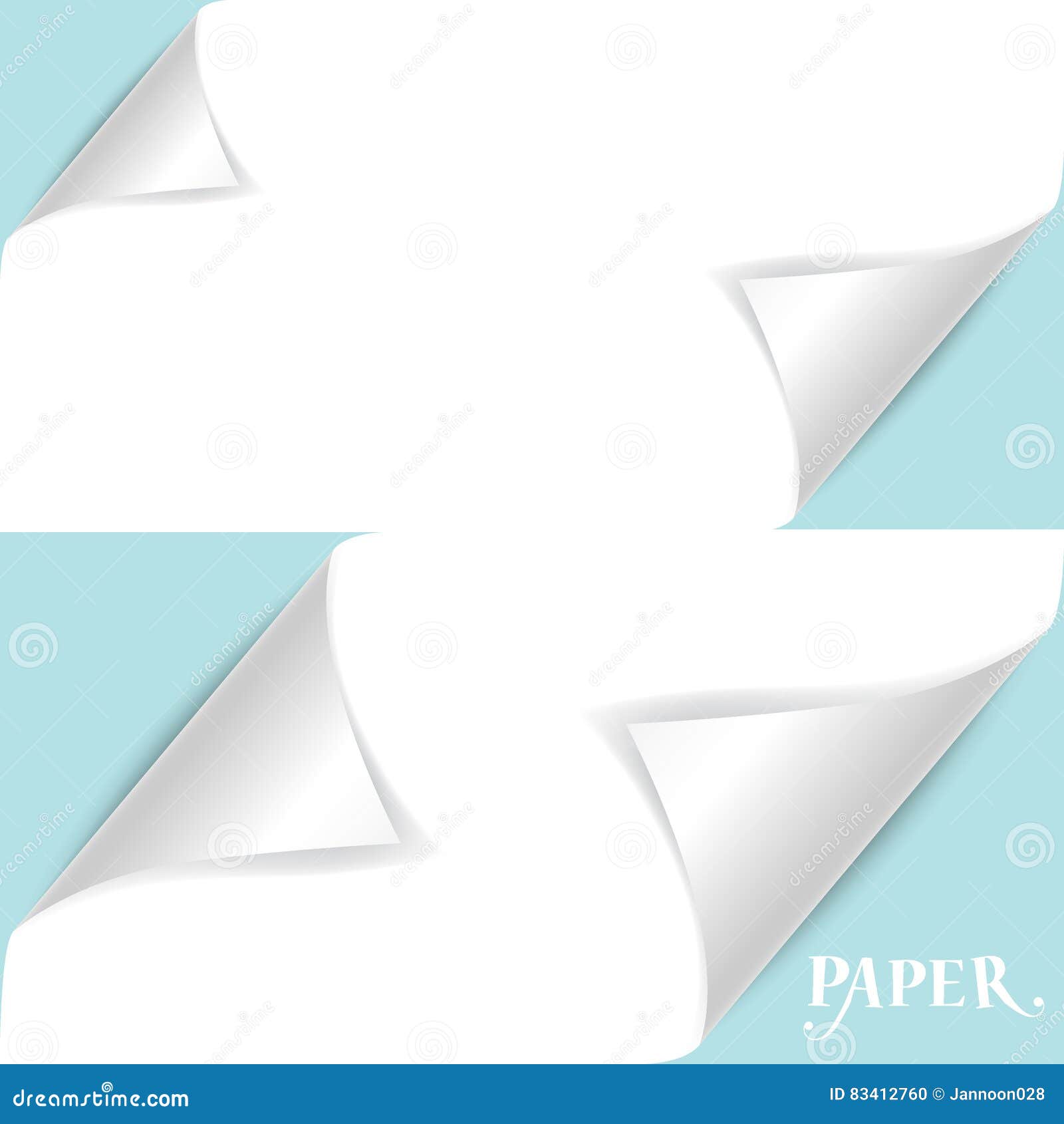 Paper Corner Folds. Vector Illustration Stock Vector - Illustration of ...
