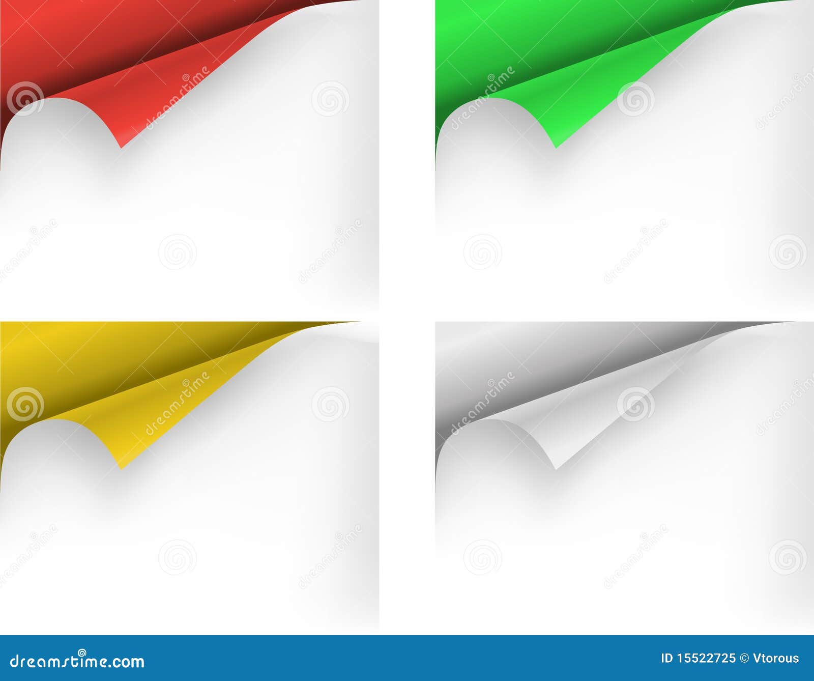 Paper corners stock vector. Illustration of concept, element - 15522725