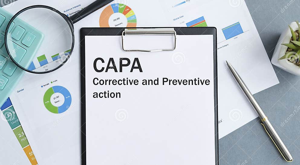 Paper with Corrective and Preventive CAPA Action Plans Stock Image ...
