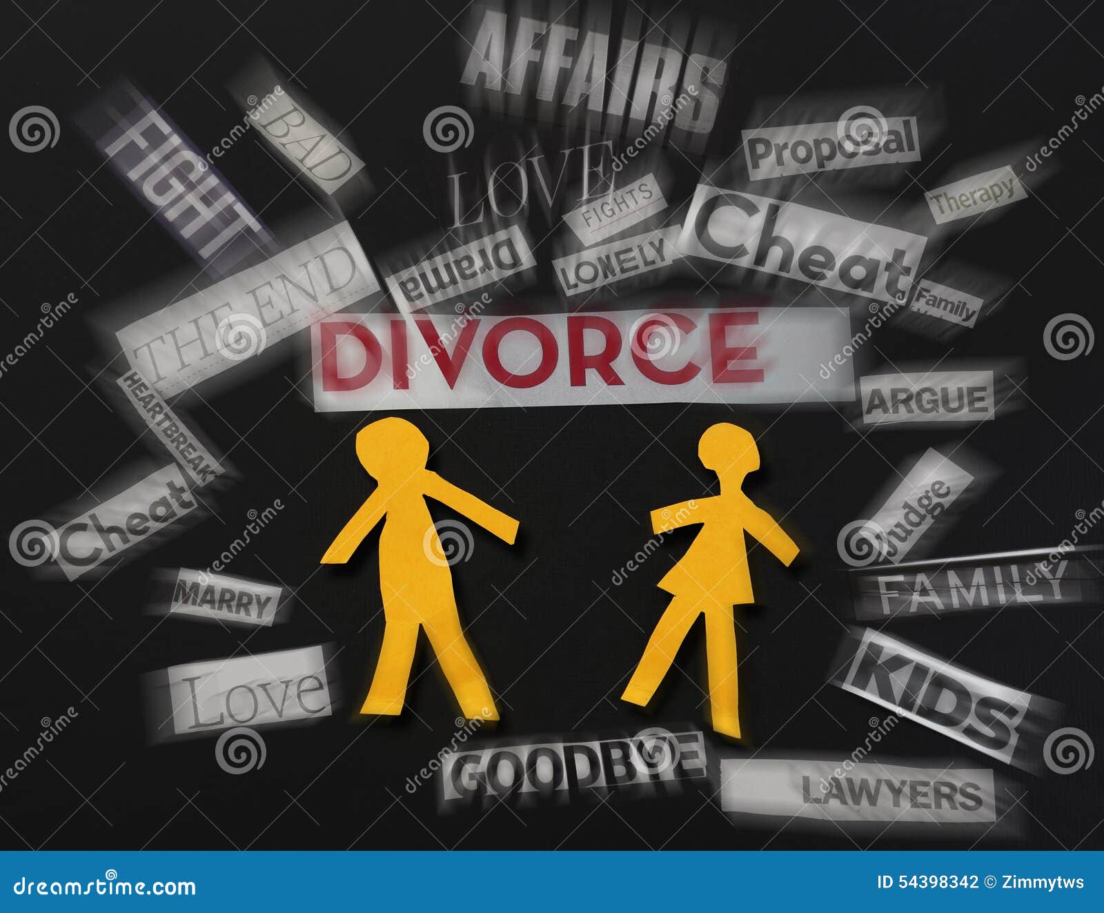 Paper couple divorce notes stock photo. Image of couple - 54398342