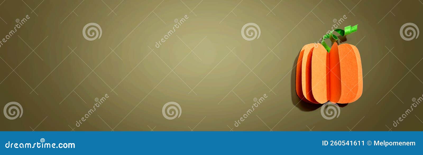 Paper Craft Autumn Pumpkin Overhead View Stock Image - Image of ...