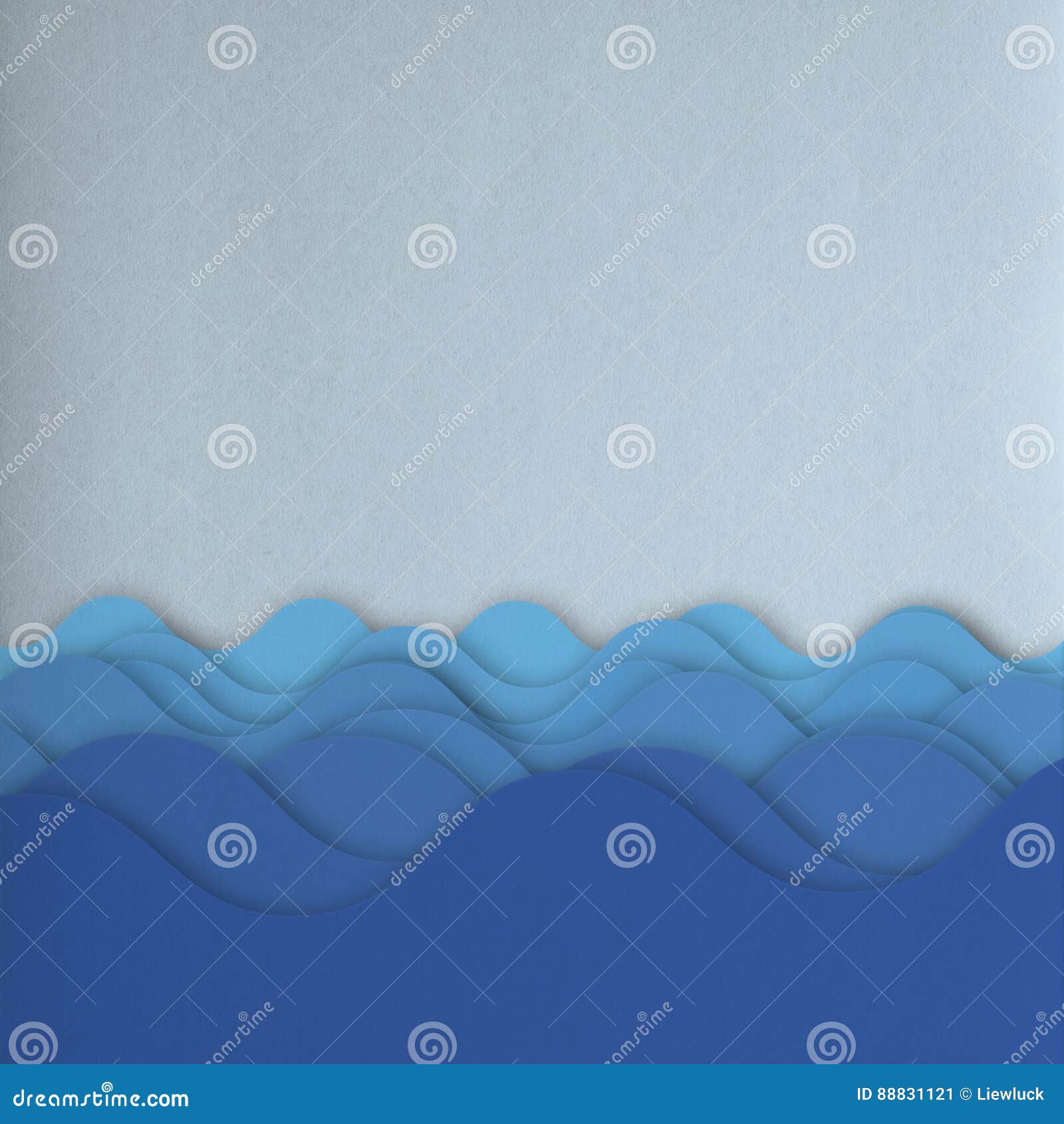 Paper Craft with Water Wave Stock Image - Image of pattern, wave: 88831121