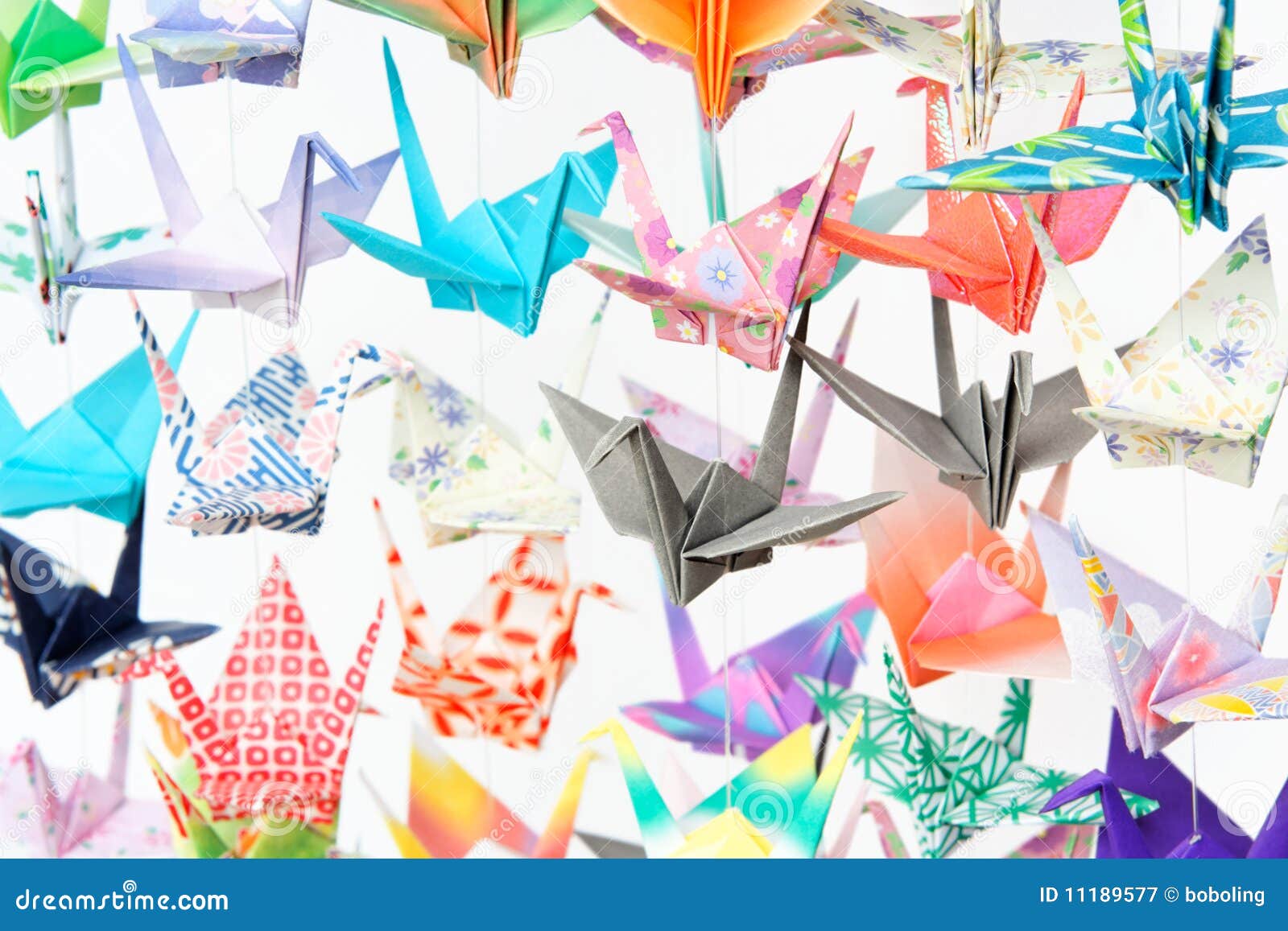 Paper cranes stock image. Image of flock, paper, origami - 11189577