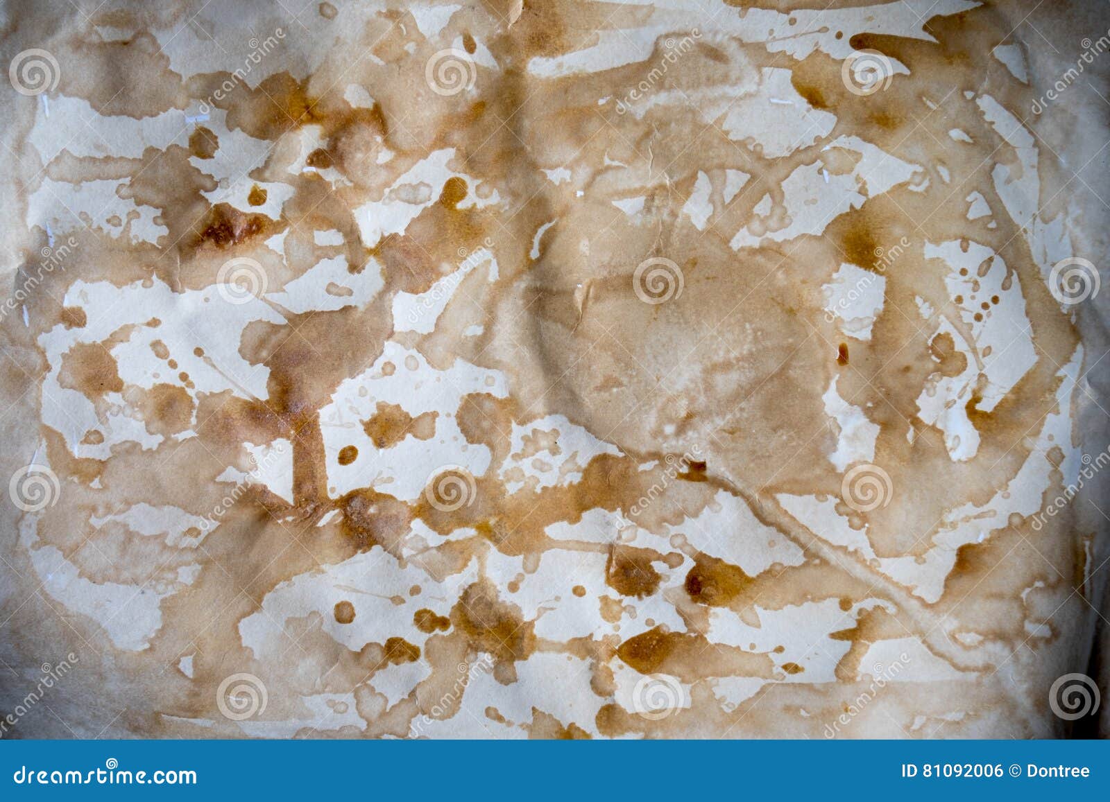 Paper with Creases, Coffee Stains and Smudges Stock Photo - Image of ...