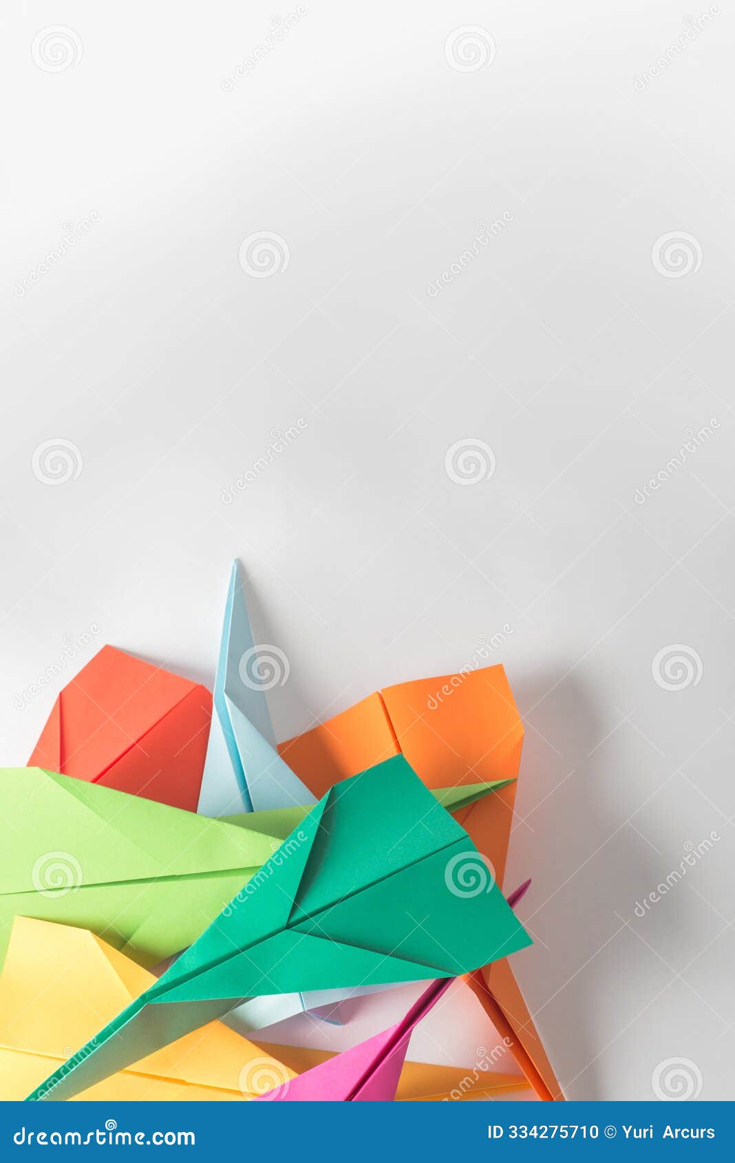 Paper, Creative and Shape with Plane in Studio for Colorful, Craft and ...