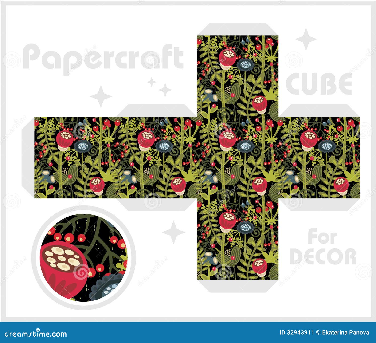 Paper Cube for Children Games and Decoration. Stock Vector ...