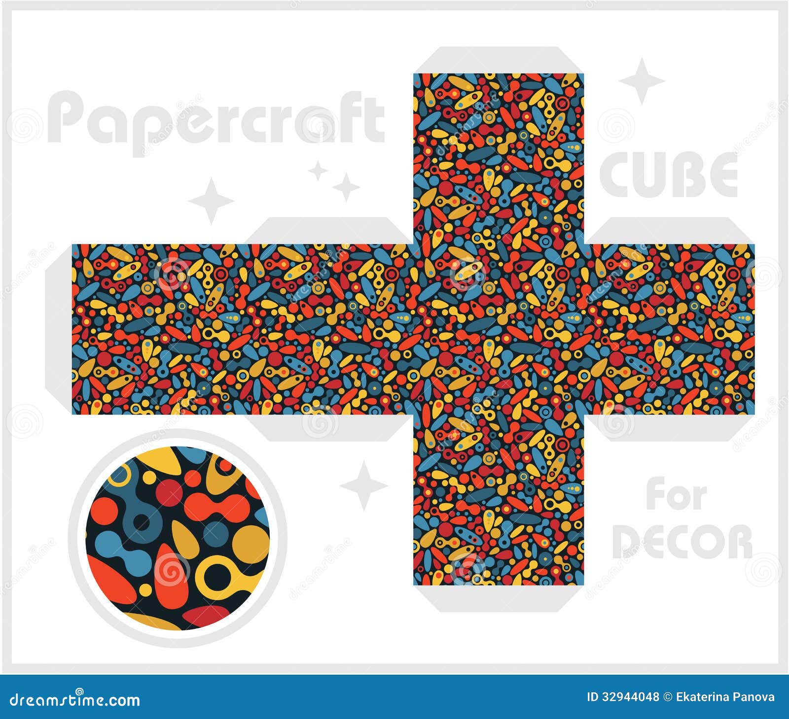 Paper Cube for Children Games and Decoration. Stock Vector ...