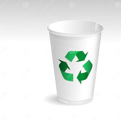 Paper cup stock vector. Illustration of disposable, ecological - 15435191