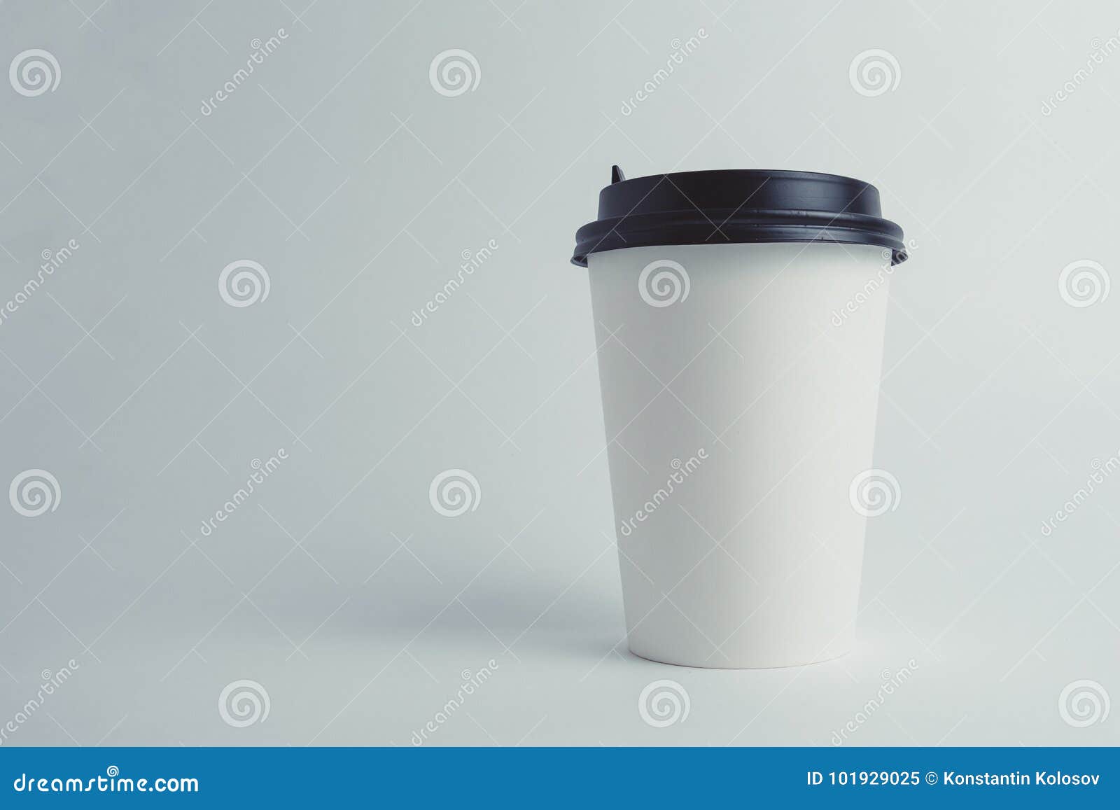 Paper cup with cap stock image. Image of beverage, cardboard - 101929025