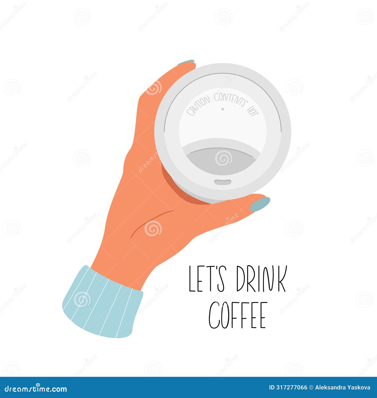 Paper Cup of Coffee in Female Hand. Coffee Break Time Stock ...