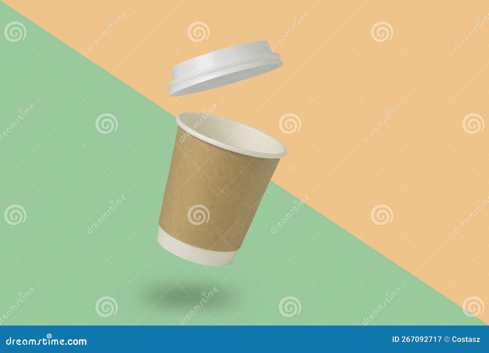 Floating cup of coffee stock image. Image of single - 267092717